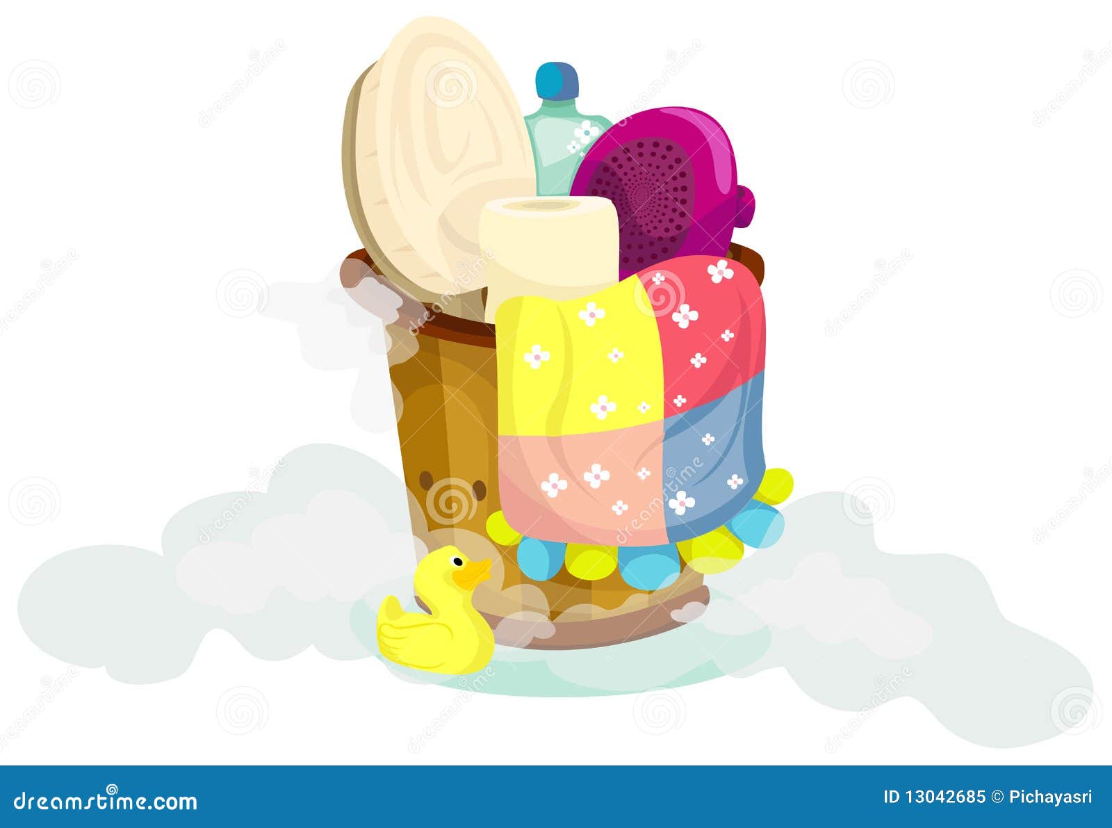 Wooden Bucket With Milk Splash Isolated On White - Vector ...