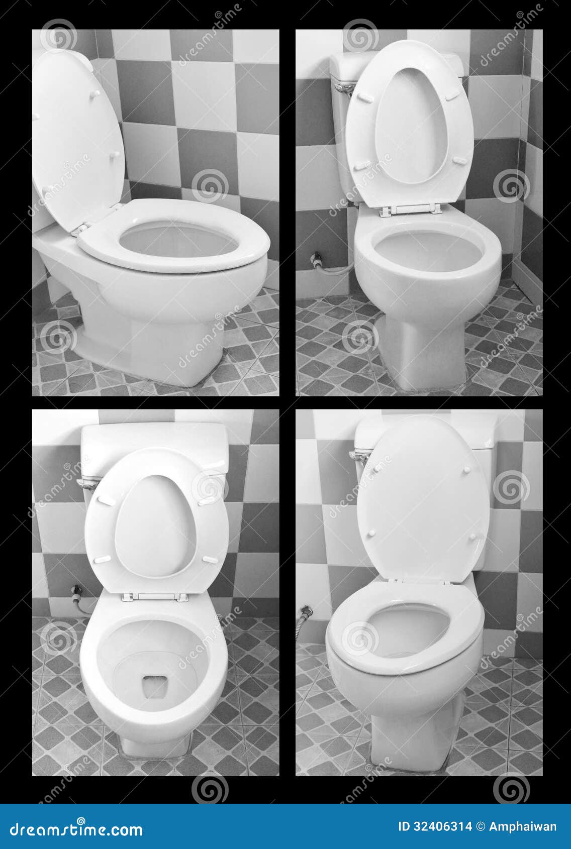 Set of Bathroom Toilet Commodes. Stock Photo - Image of object, bath ...