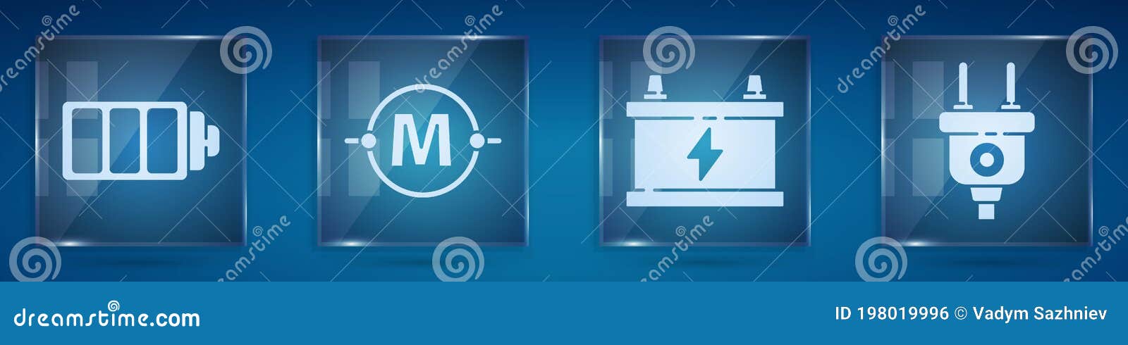 Set Battery Charge Level Indicator, Electric Circuit Scheme, Car ...