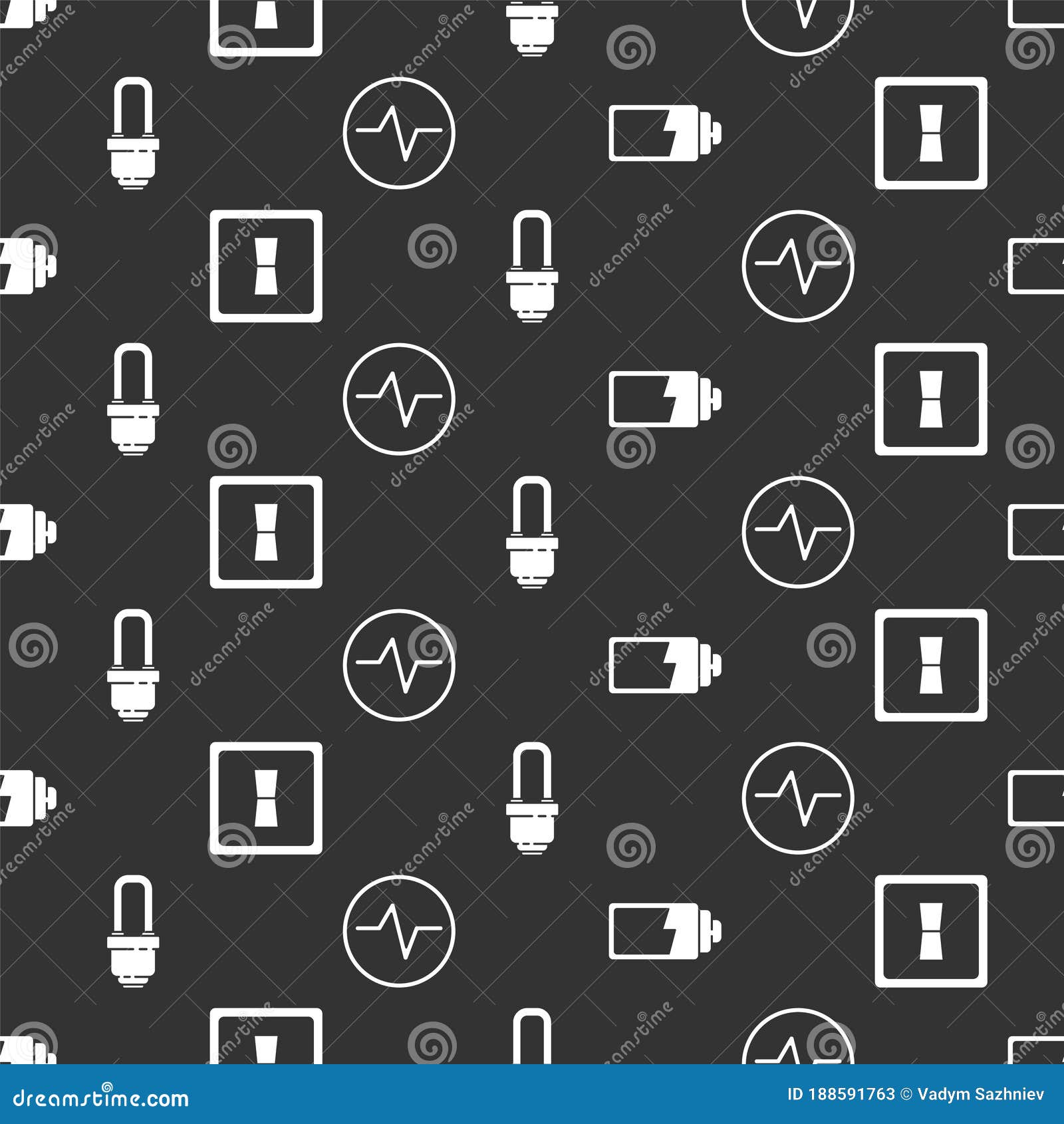 Set Battery Charge Level Indicator, Electric Light Switch, LED Light ...