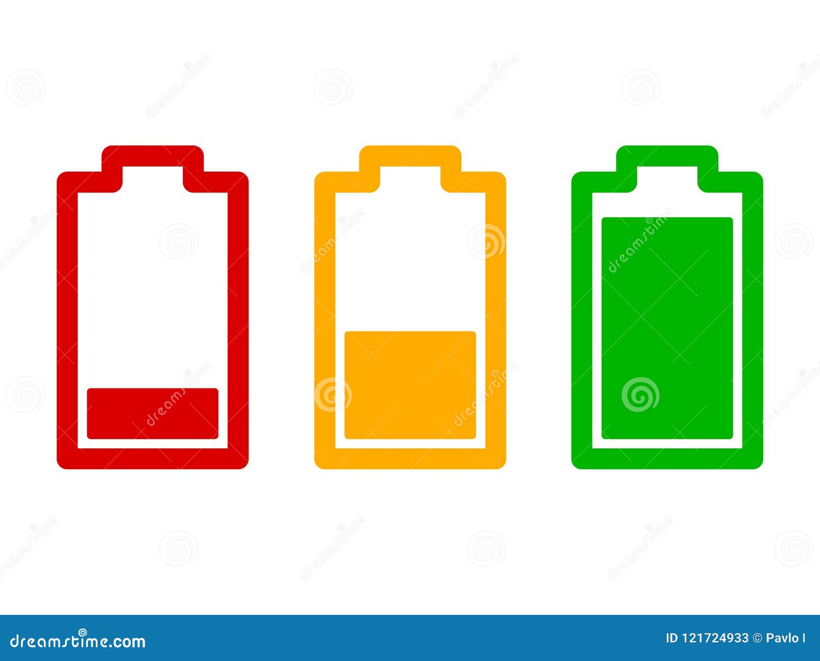 Set of Battery Charge Level Indicator - Vector Stock Vector ...