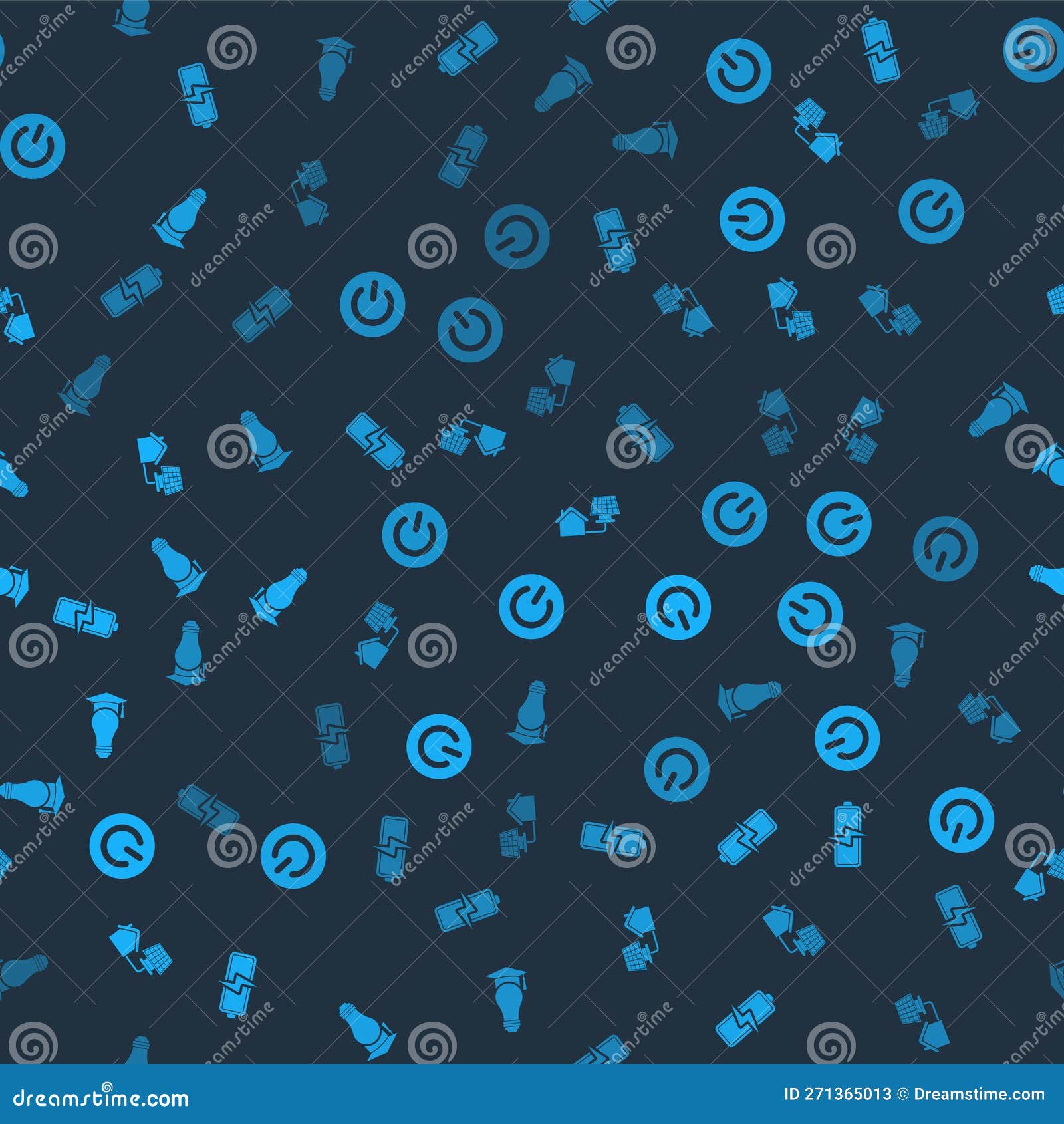 Set Battery, Power Button, House with Solar Panel and Light Bulb and ...