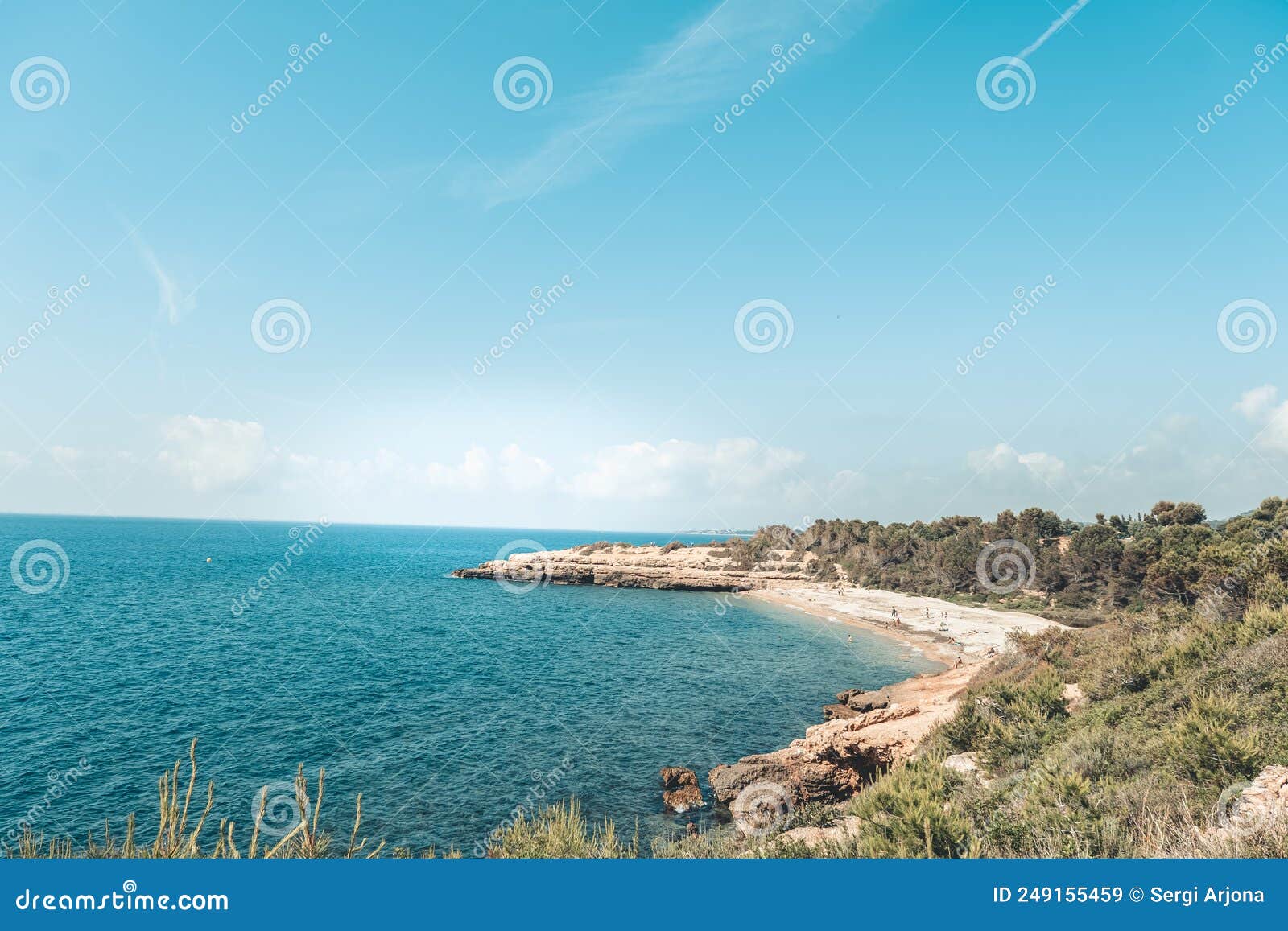Set of Beaches in the Mediterranean Sea Stock Image - Image of bathing ...