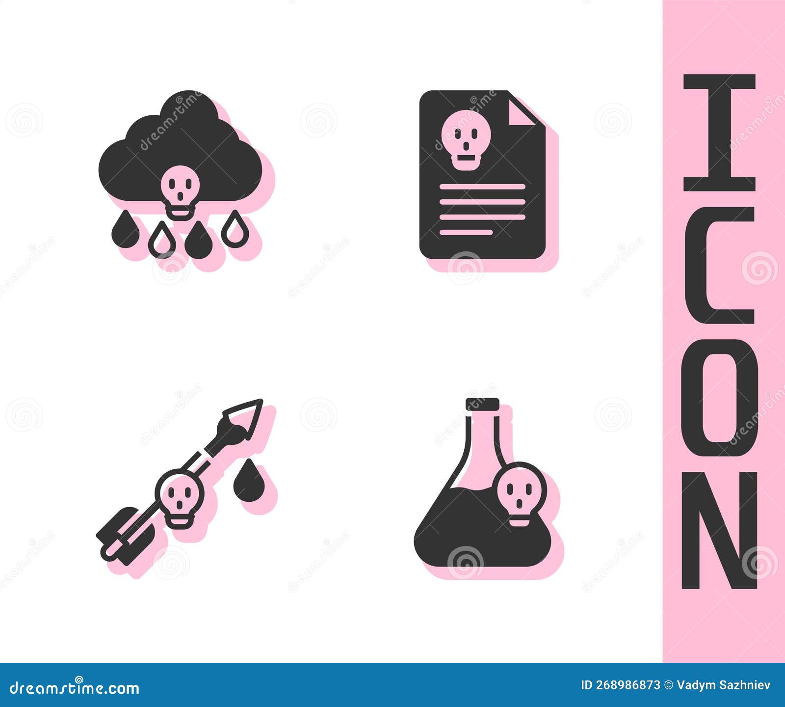 Set Beaker with Toxic Liquid, Acid Rain, Poison on the Arrow and ...