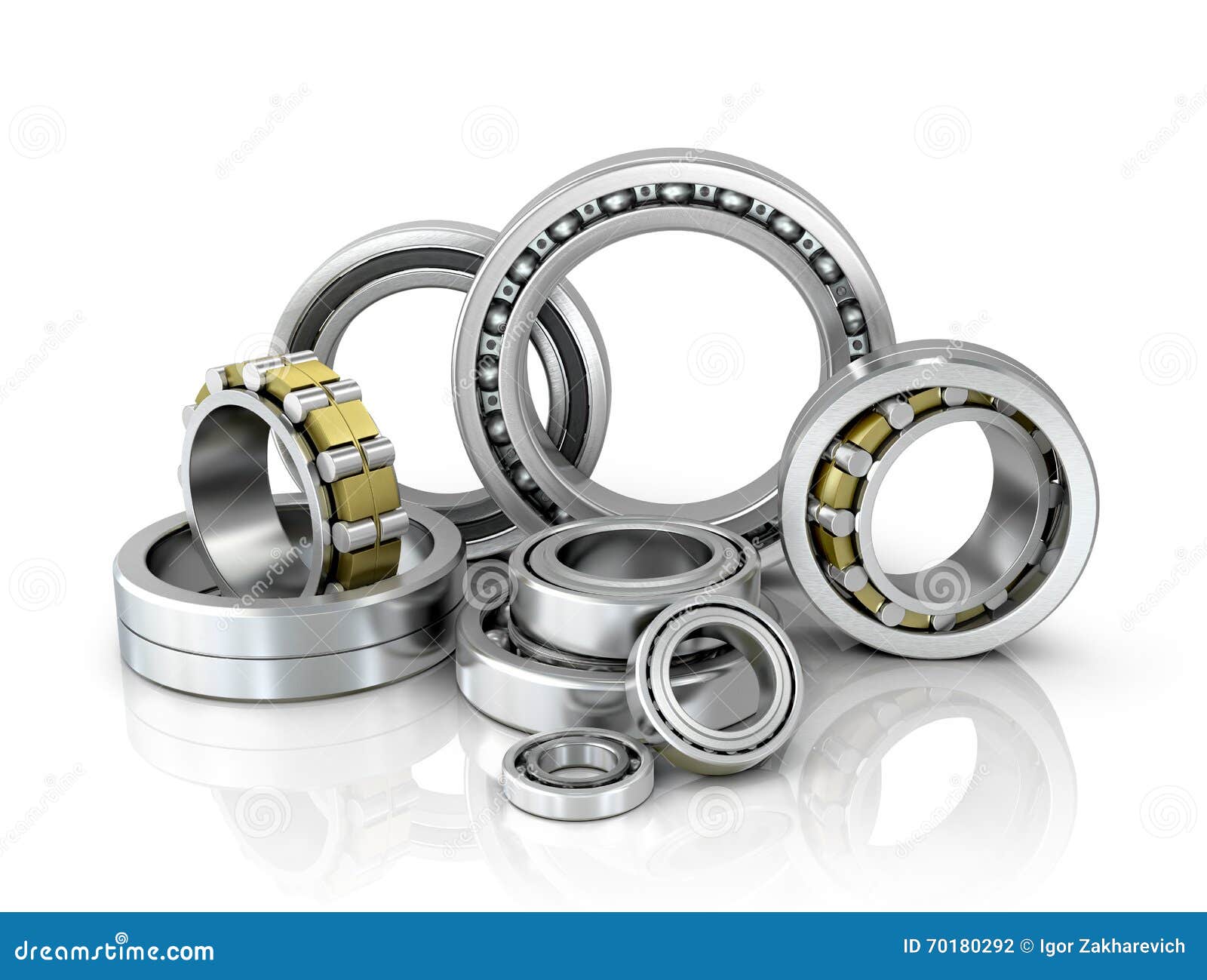 A Set of Bearings on a White Background. Stock Illustration ...