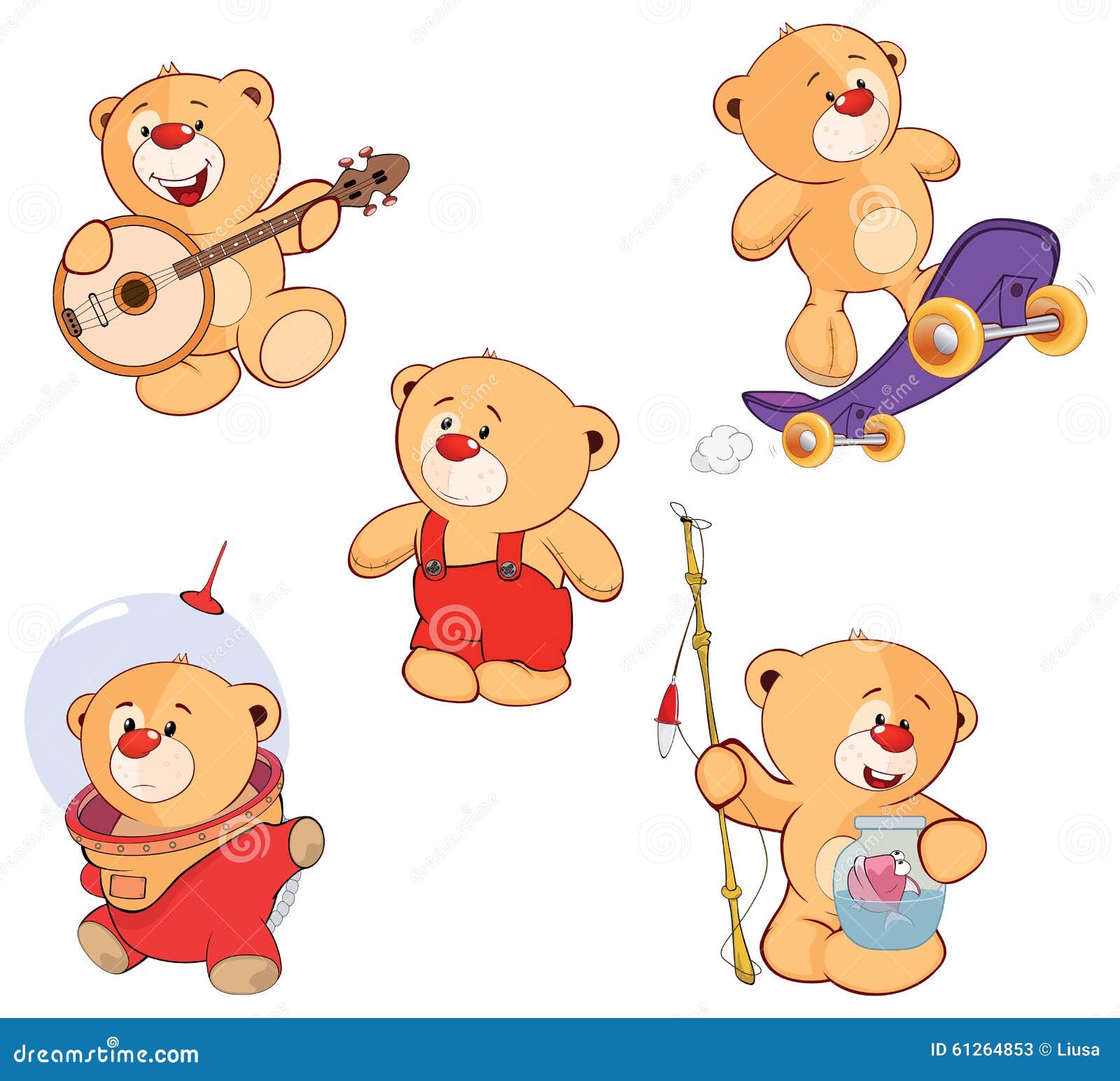 Set Of Bears Cartoon | CartoonDealer.com #61264853