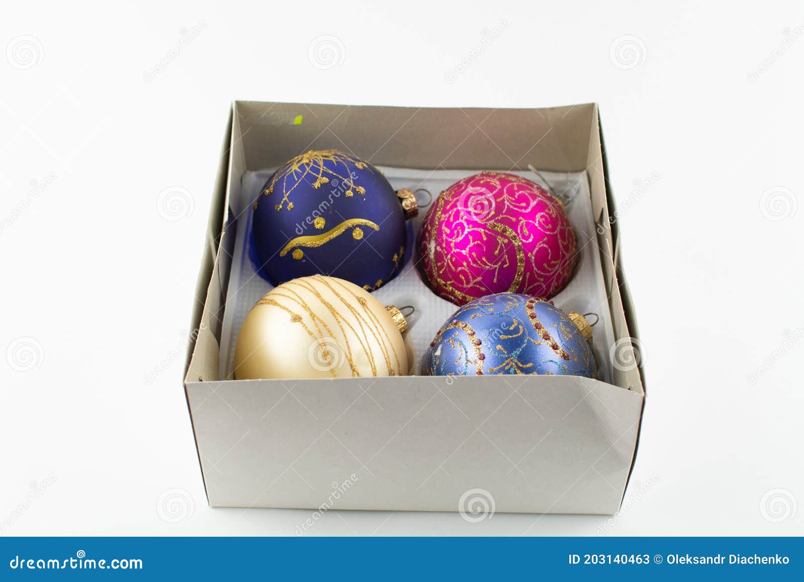 Set of Beautiful Balls for the Christmas Tree Stock Image - Image of ...