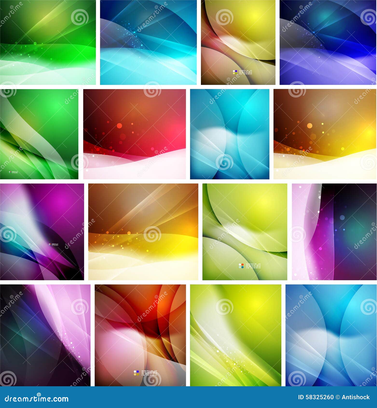 Set of Beautiful Blurred Abstract Backgrounds Stock Vector ...