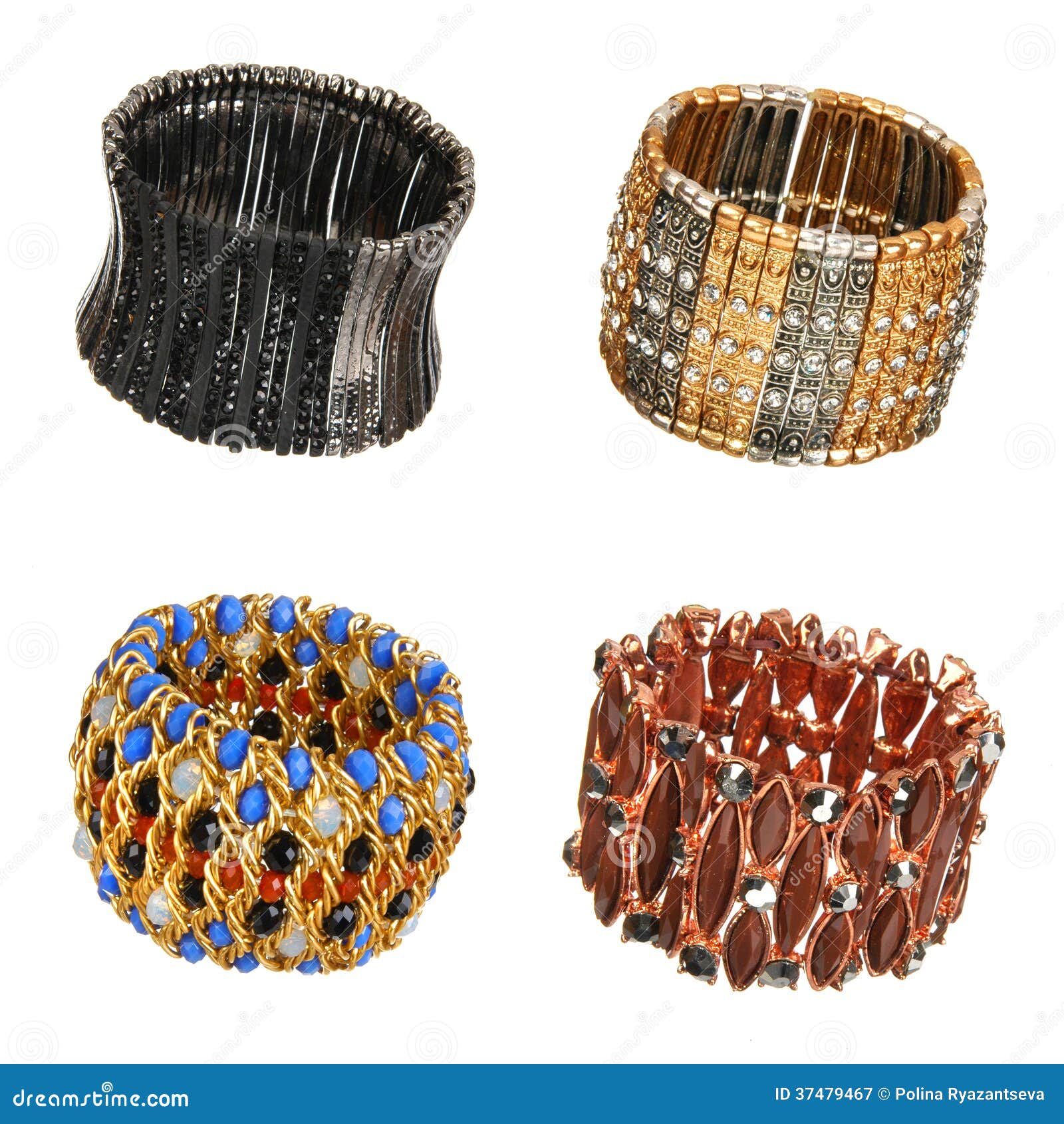 Set of beautiful bracelets stock image. Image of karat - 37479467
