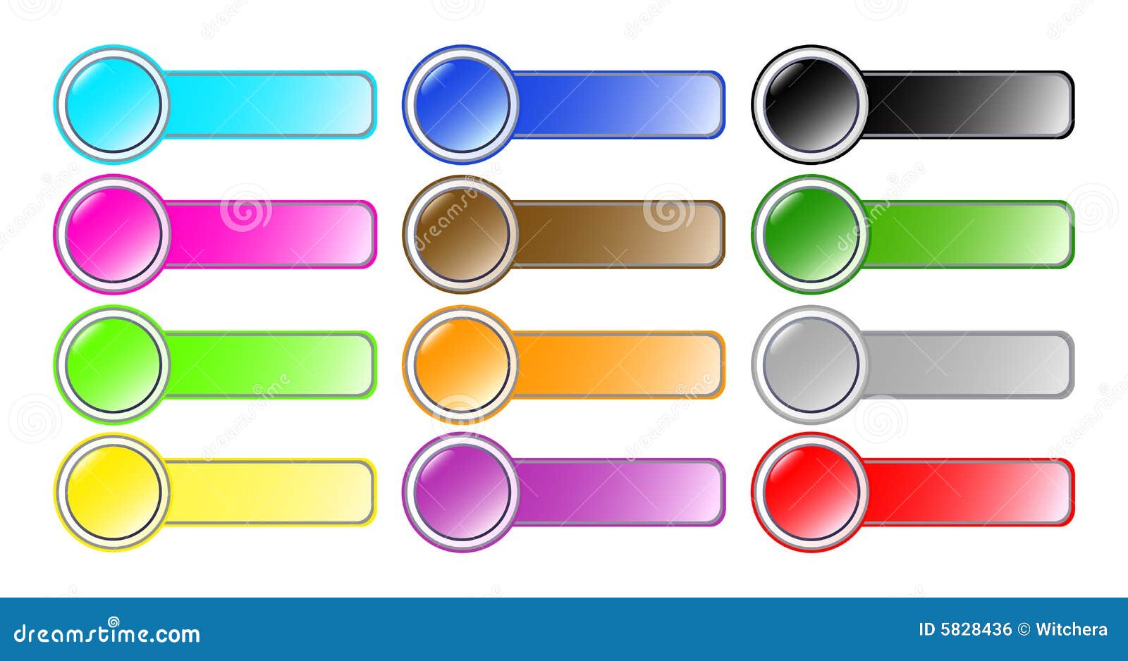 Set of beautiful buttons stock illustration. Illustration of graphics ...