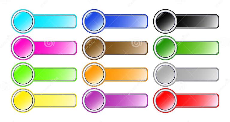 Set of beautiful buttons stock illustration. Illustration of graphics ...