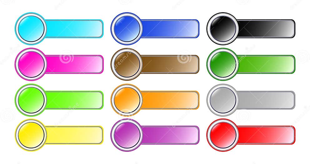 Set of beautiful buttons stock illustration. Illustration of graphics ...