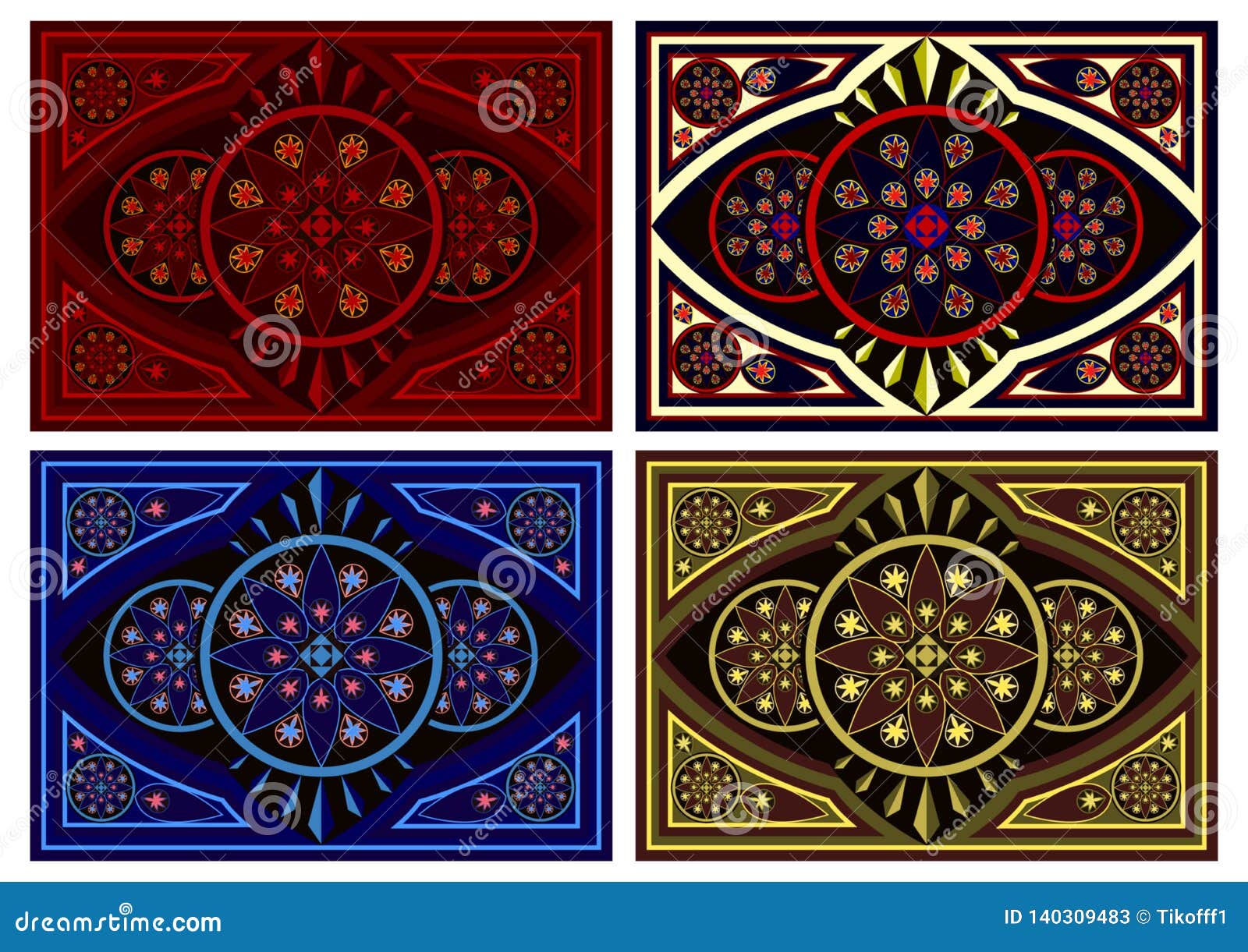 Set Beautiful Carpets Different Colors, the Eastern Rectangular Rugs ...