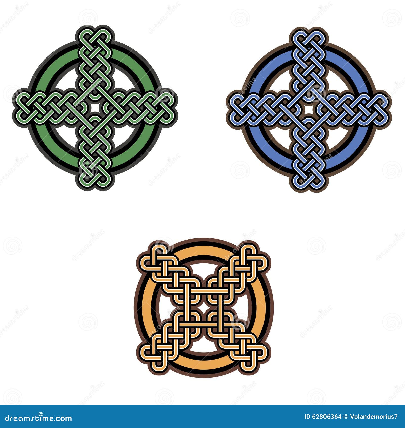 Set of Beautiful Celtic Patterns Stock Vector - Illustration of celt ...