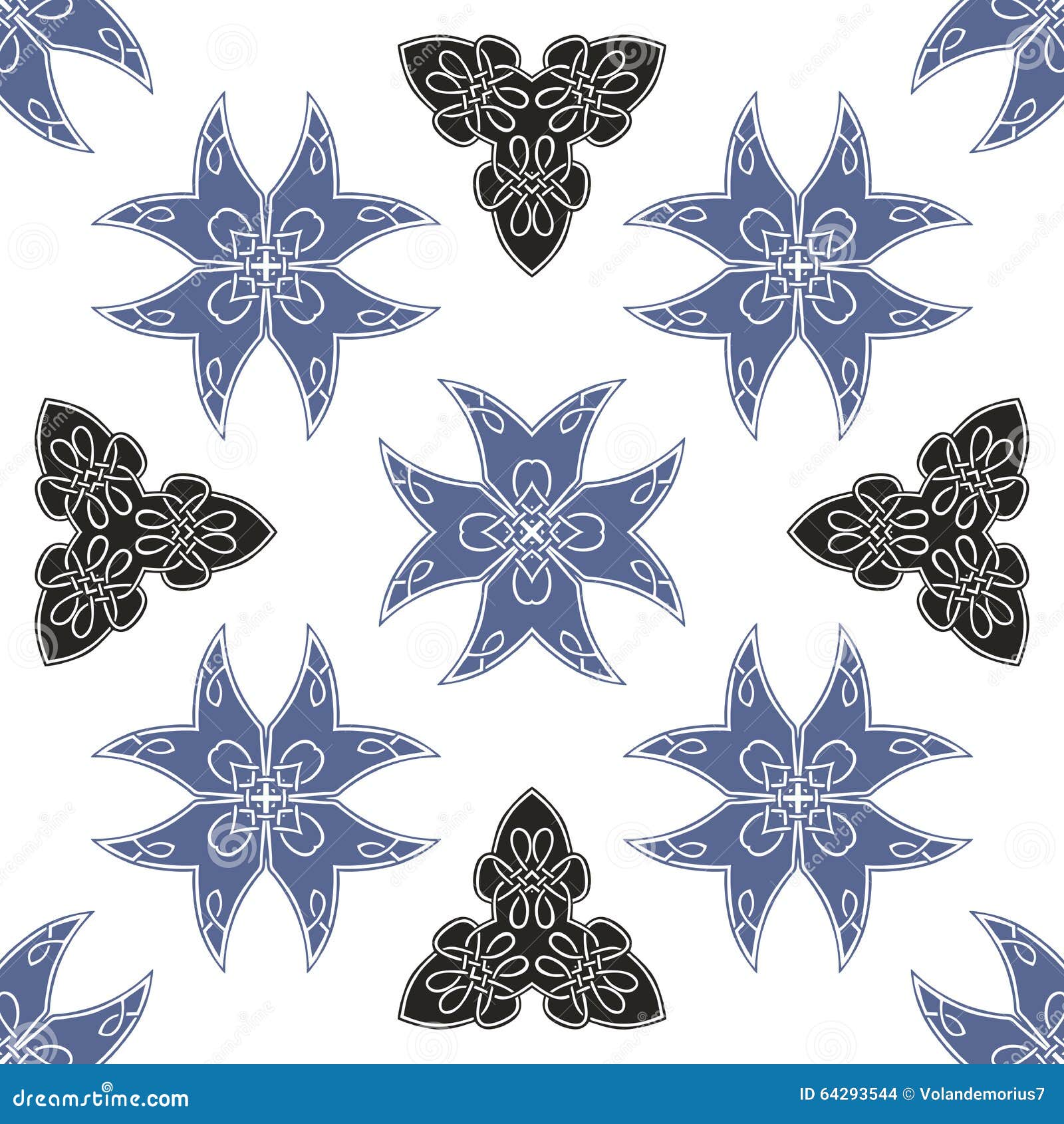 Set of Beautiful Celtic Patterns Stock Vector - Illustration of ...