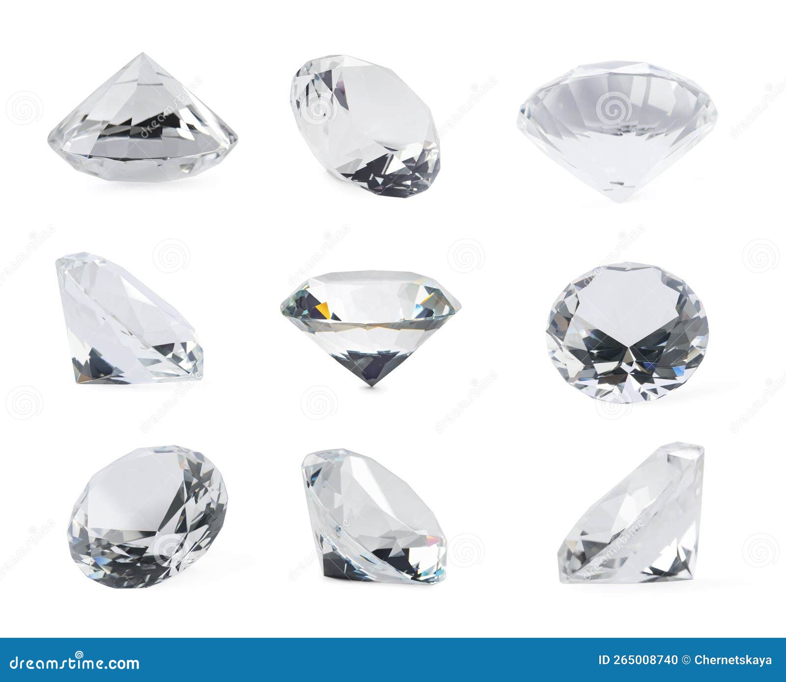 Set with Beautiful Dazzling Diamonds on White Background Stock Photo ...