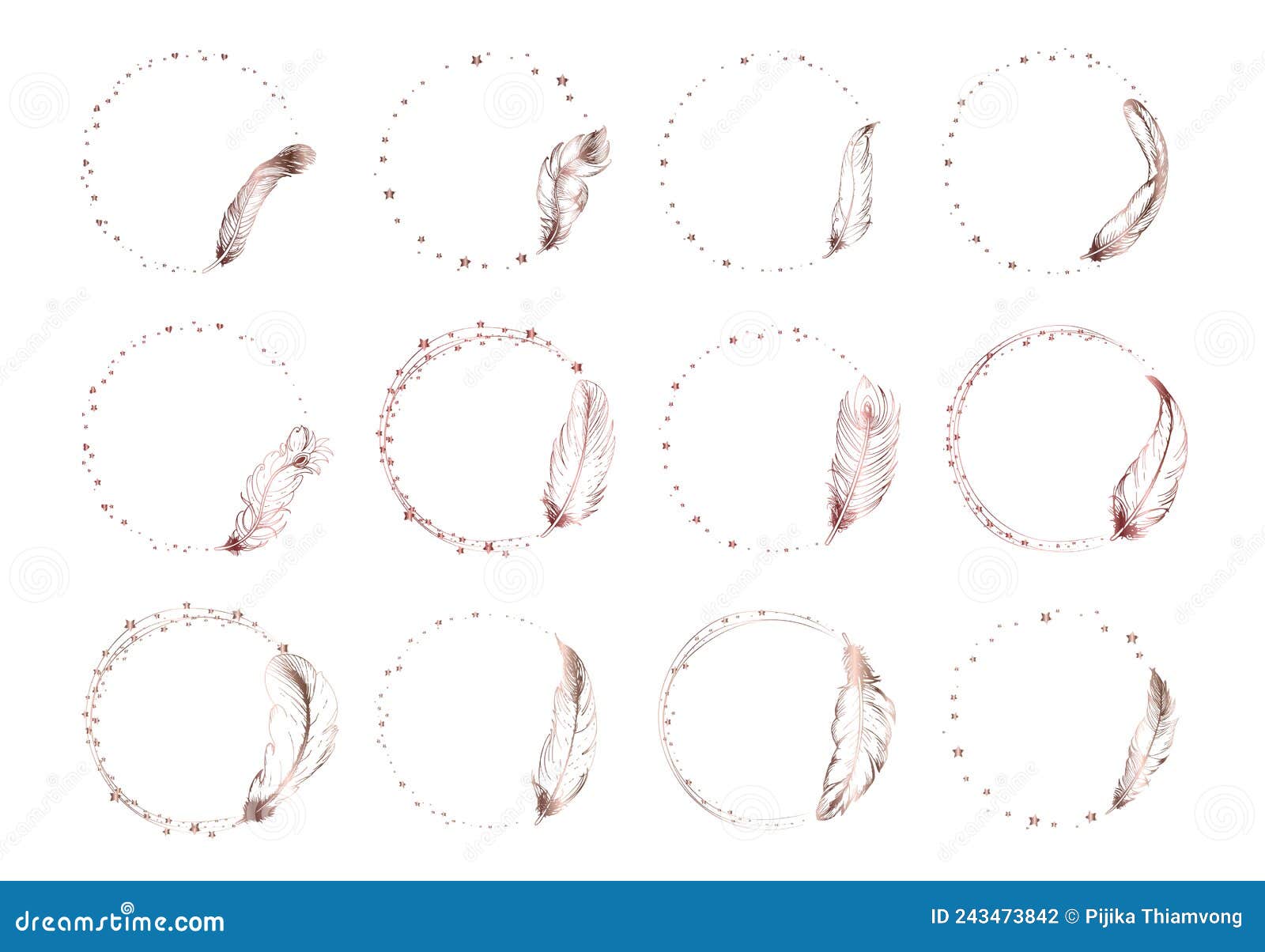 Beautiful Feather Green Leaf Illustration - Hand-Drawn Doodle Art On ...