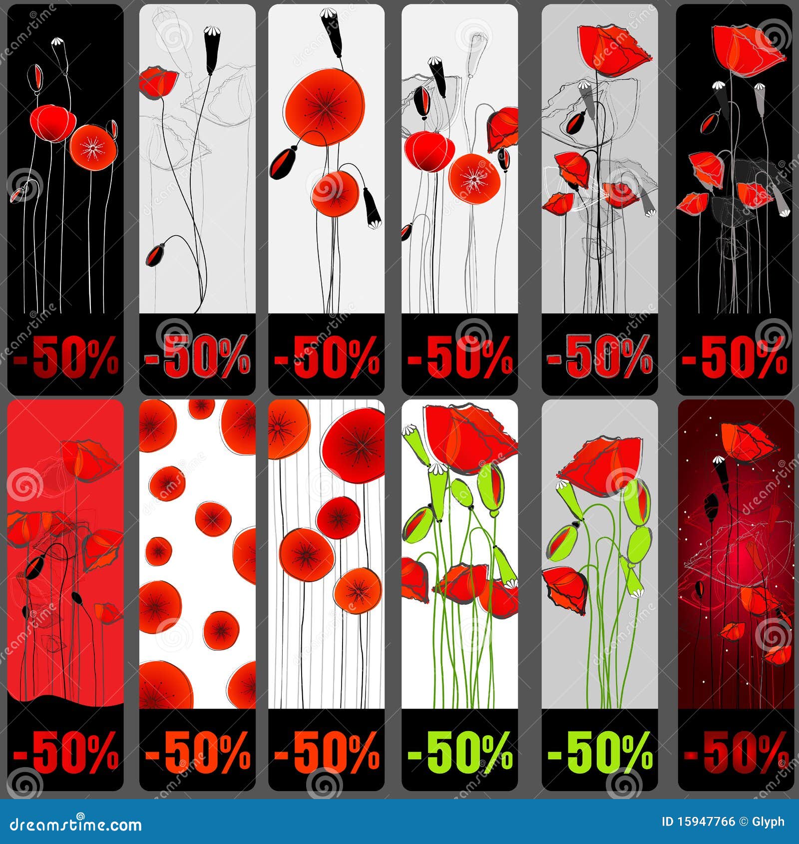 Set of Beautiful Floral Price Tags Stock Vector - Illustration of ...