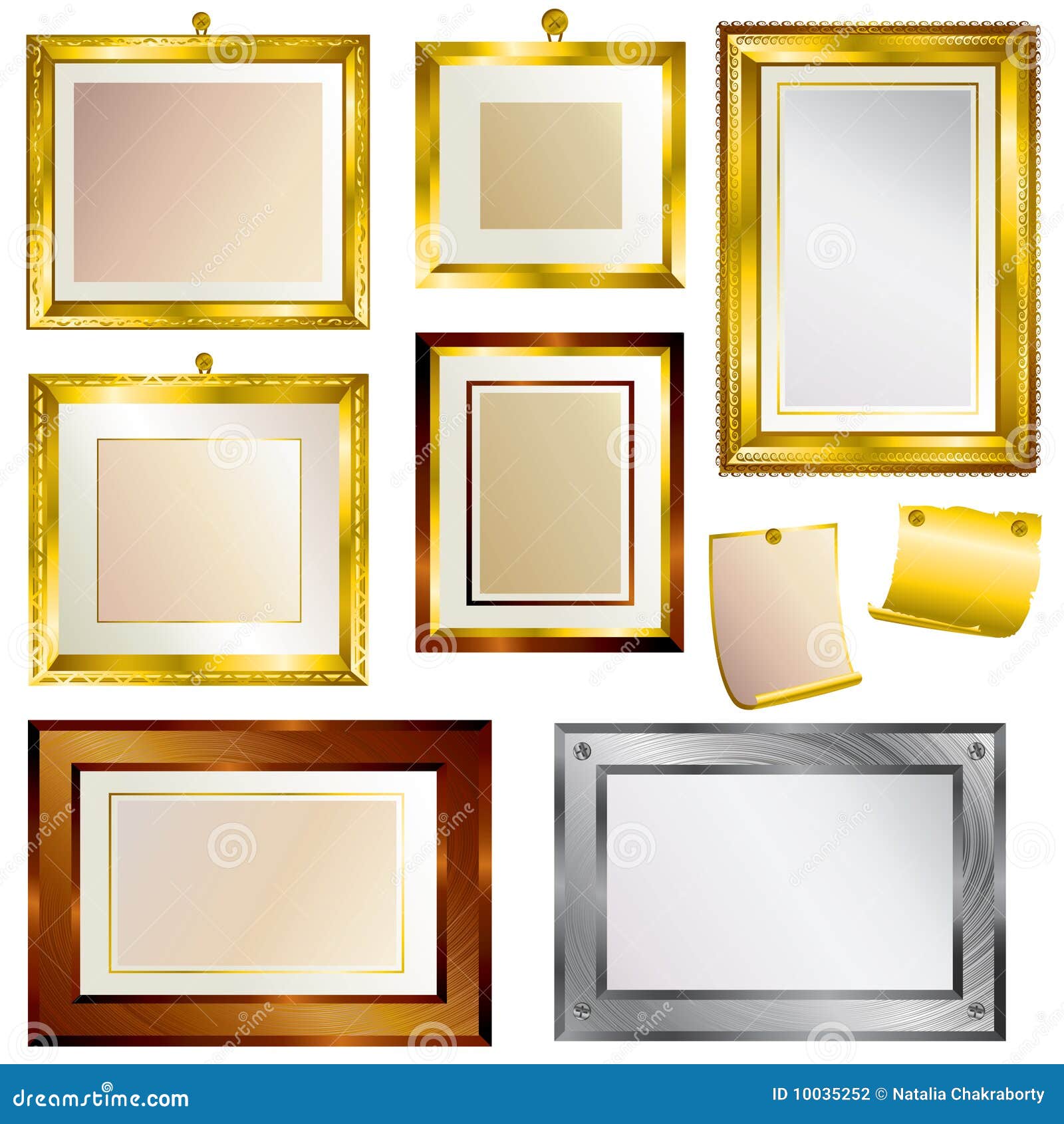 Set of beautiful frames stock vector. Illustration of fashioned - 10035252