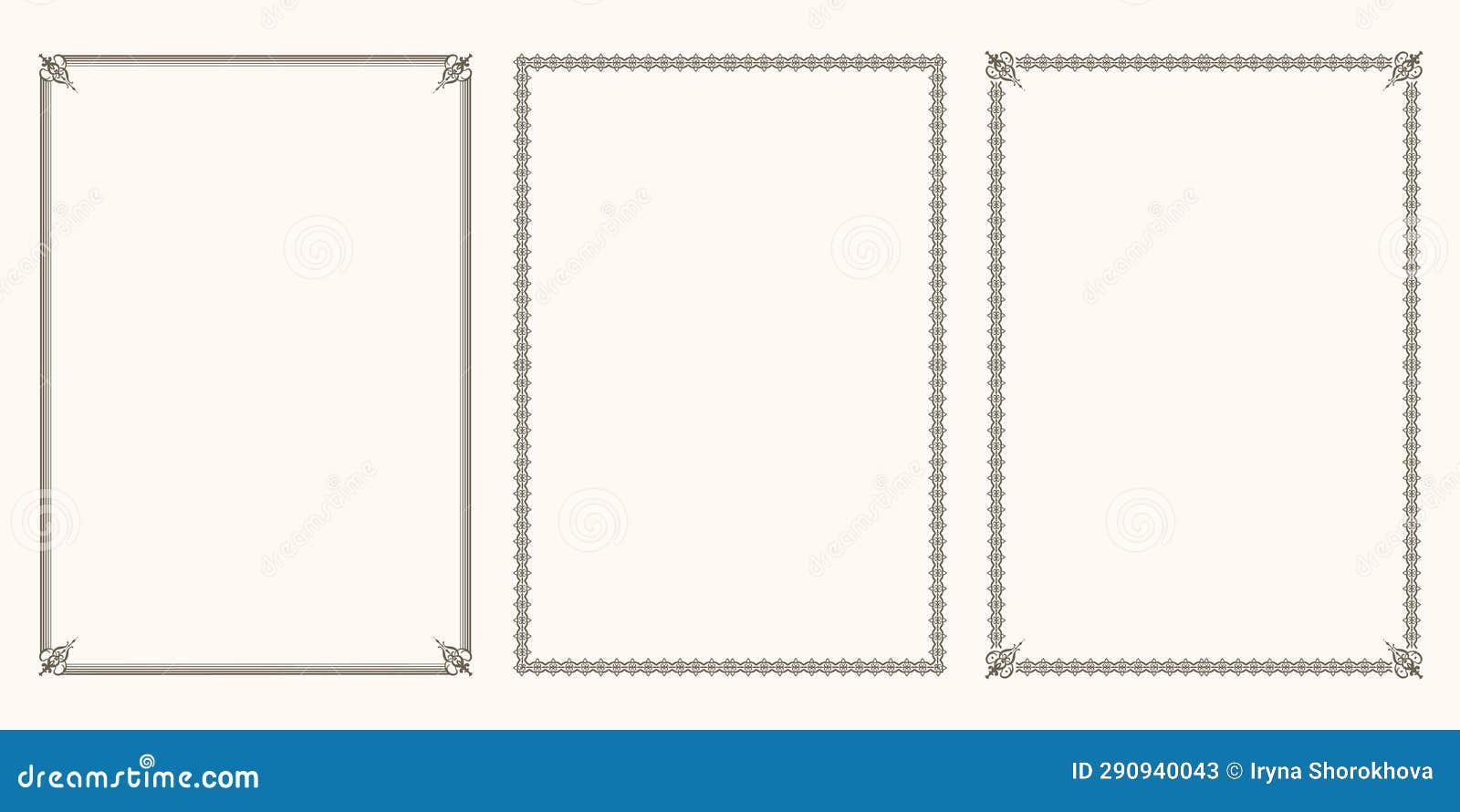 Set Of Beautiful Frames Vector Illustration | CartoonDealer.com #10035252