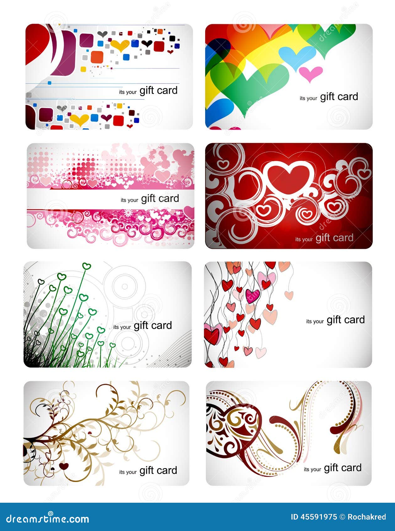 Set of beautiful gift card stock vector. Illustration of celebration ...