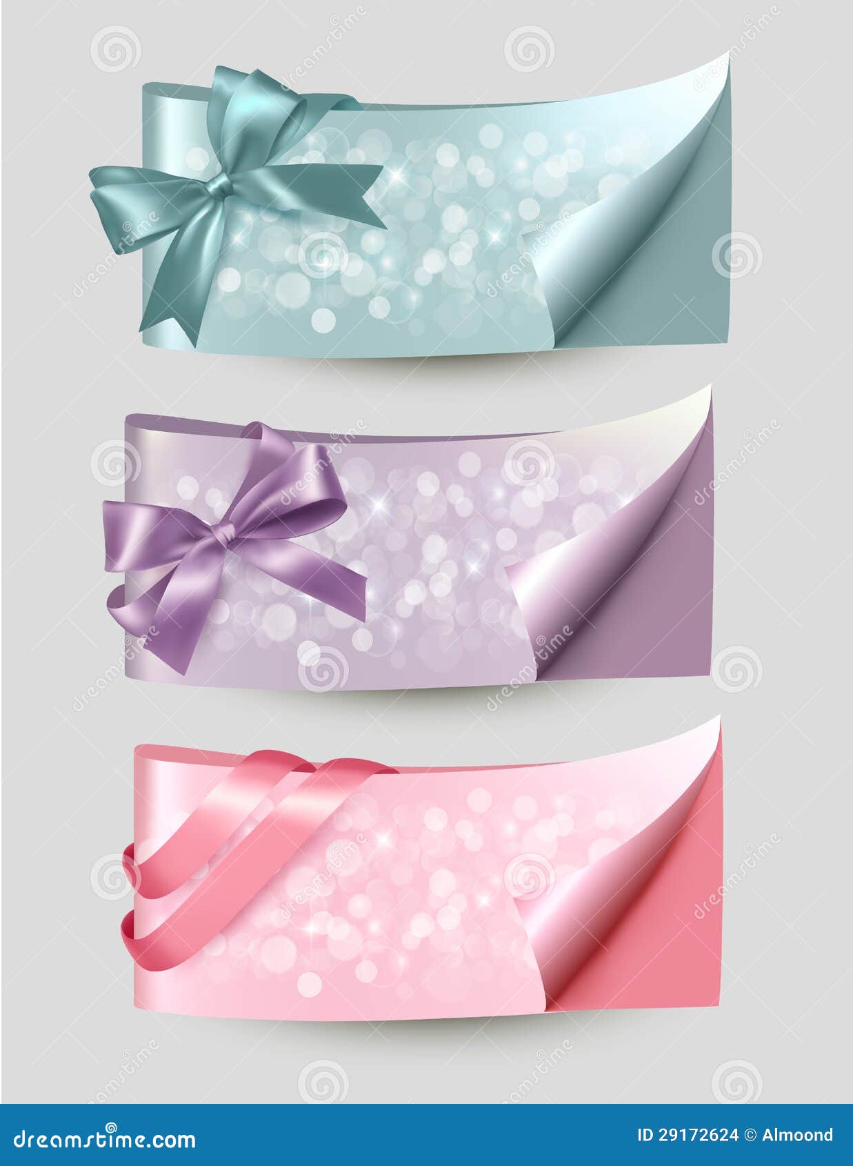 Set of Beautiful Gift Cards and Banners Stock Vector - Illustration of ...