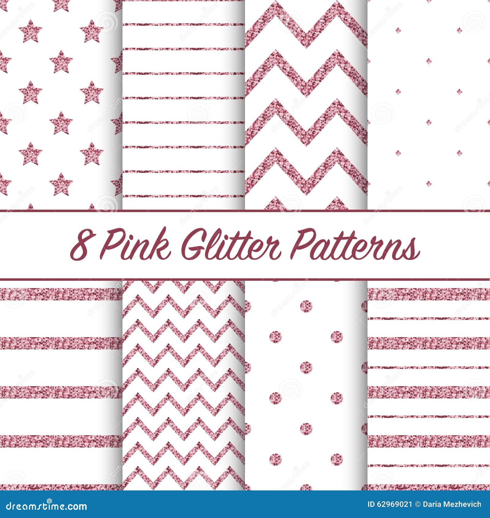 Set of Beautiful Glitter Patterns for Different Festive Designs Stock ...