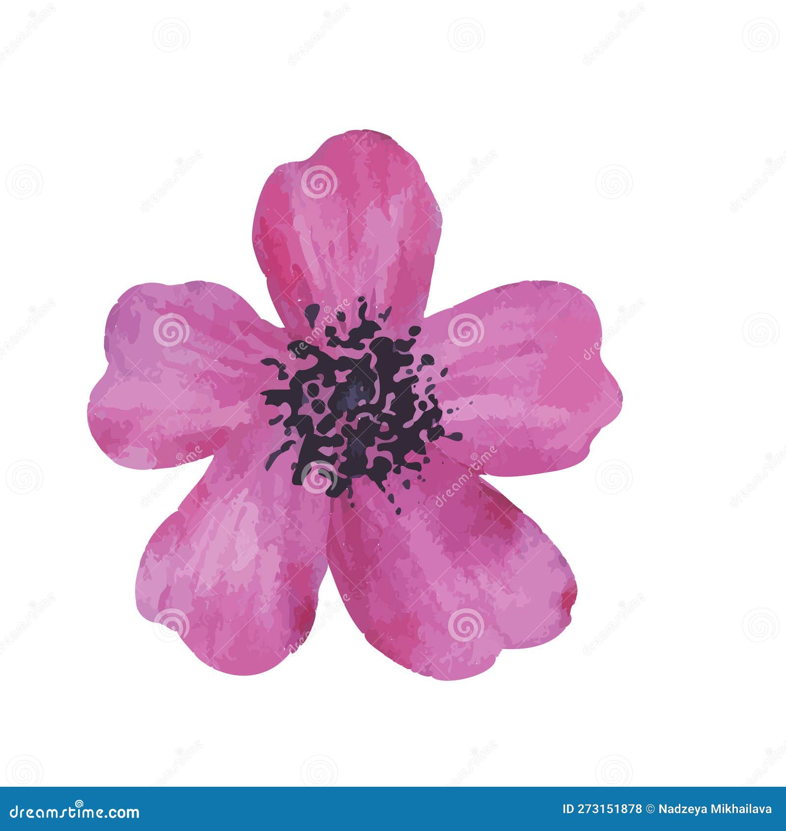 Set of Beautiful Hand Drawn Flowers in Retro Style. Stock Vector ...