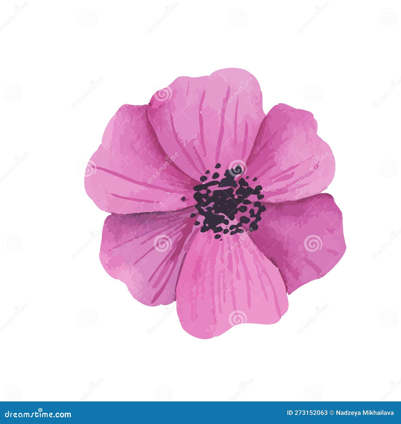 Set of Beautiful Hand Drawn Flowers in Retro Style. Stock Vector ...