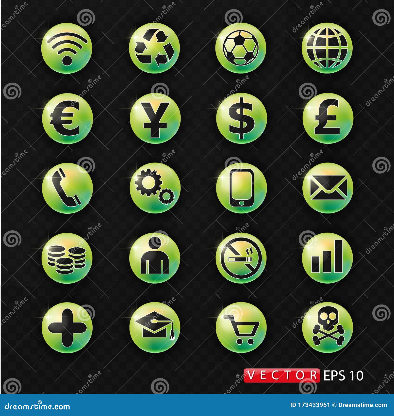 Set of Beautiful Icons for Web Design. EPS 10 Stock Illustration ...