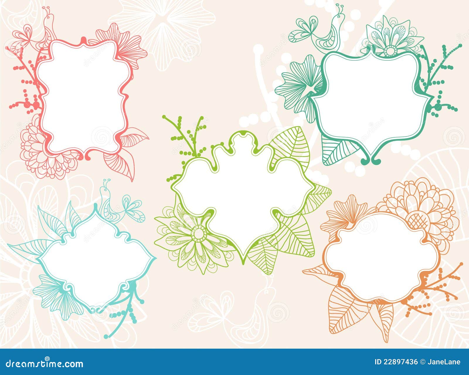 Set of beautiful labels stock vector. Illustration of banner - 22897436