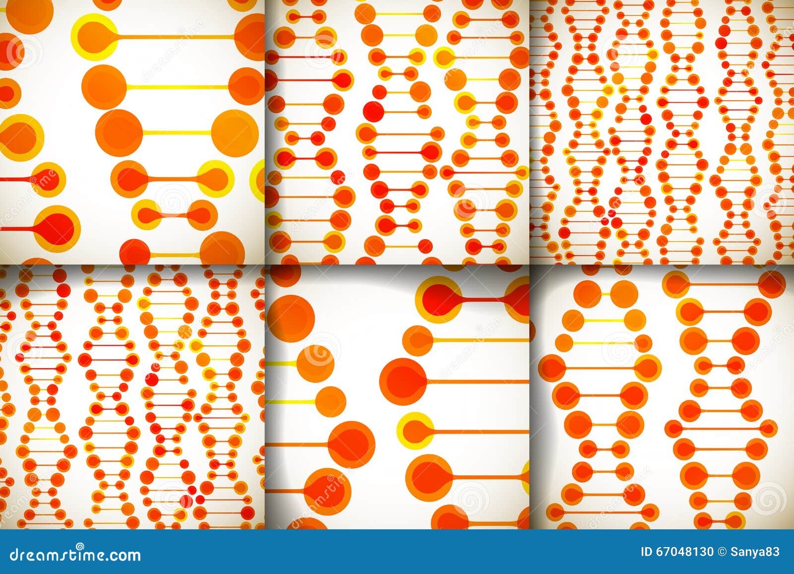 Set Beautiful Structures of the DNA Molecule Stock Vector ...