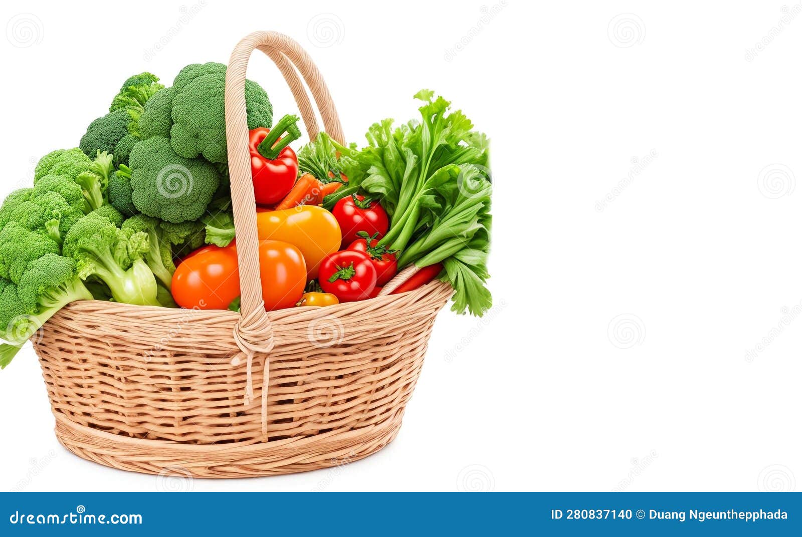 Set of Beautiful Vegetable Collection in Basket Closeup Copy Space for ...