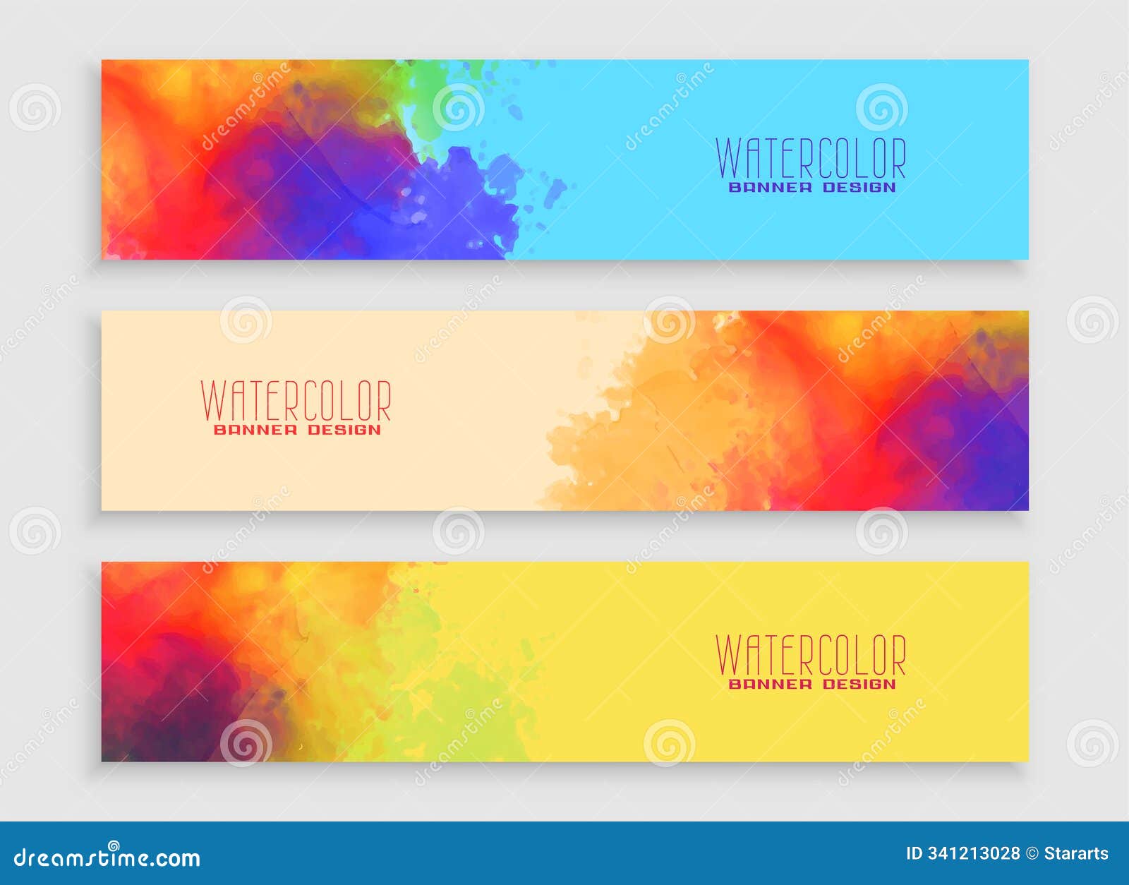 Set of Beautiful Web Business Banner Templates for Website Sliders ...