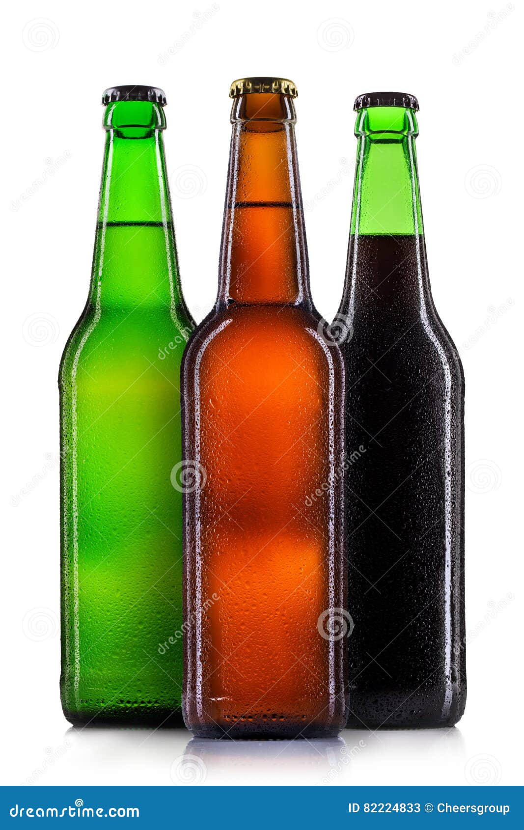 Set of Beer Bottles Isolated Stock Image - Image of dark, cork: 82224833