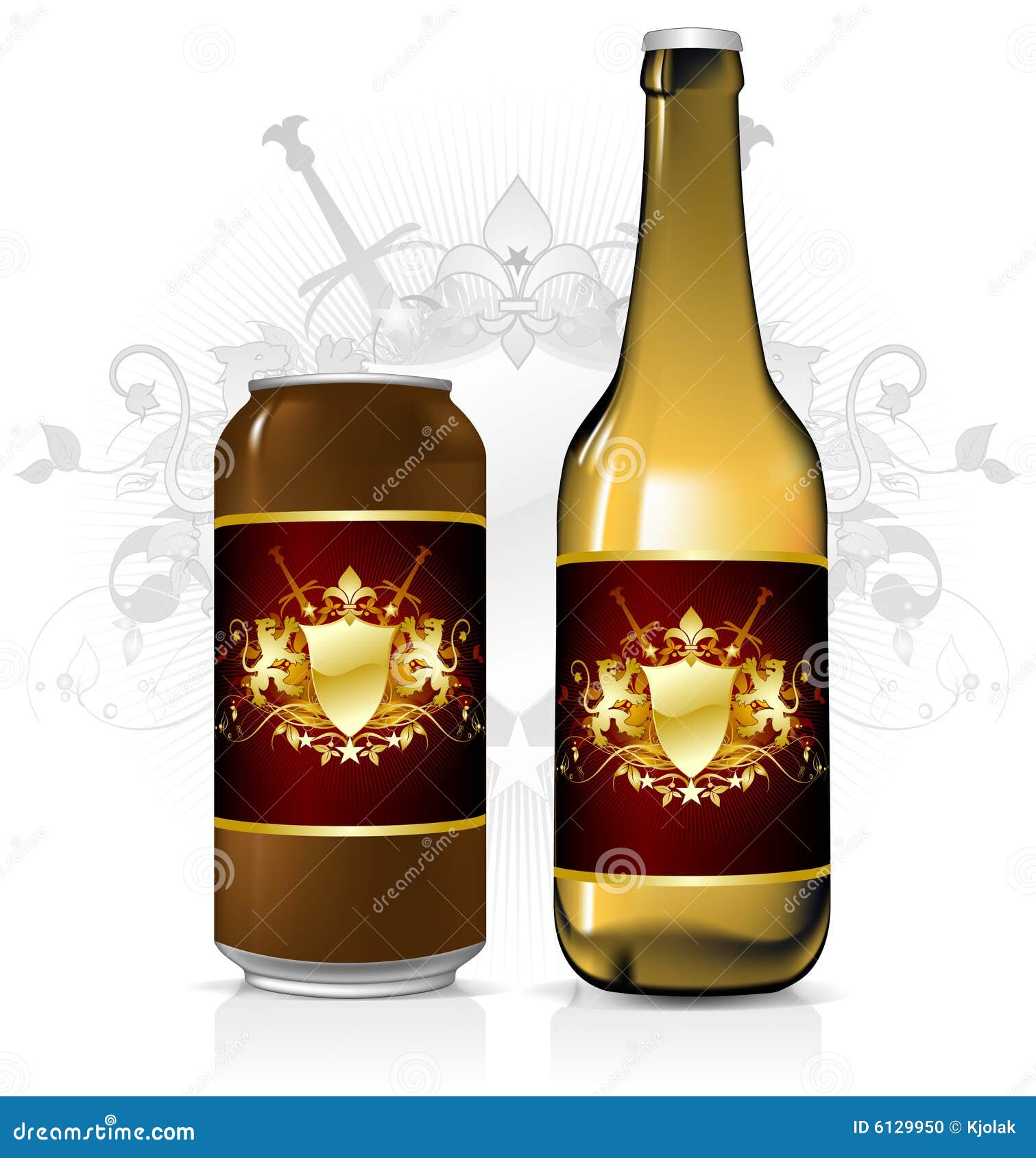 Set of beer design stock vector. Illustration of beer - 6129950
