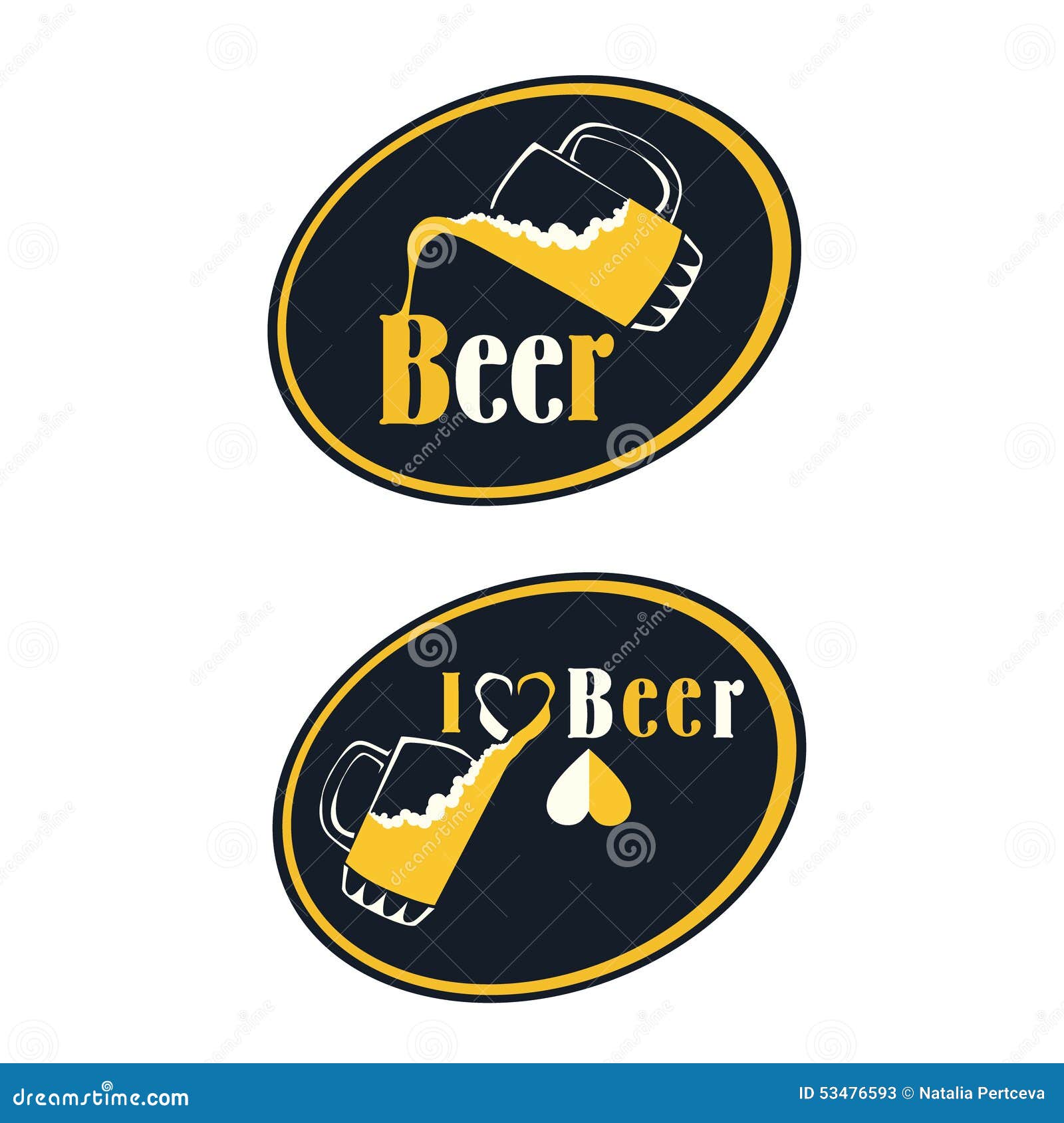 Set of Beer Emblems, Symbols, Logo, Badges, Signs, Icons and Design ...