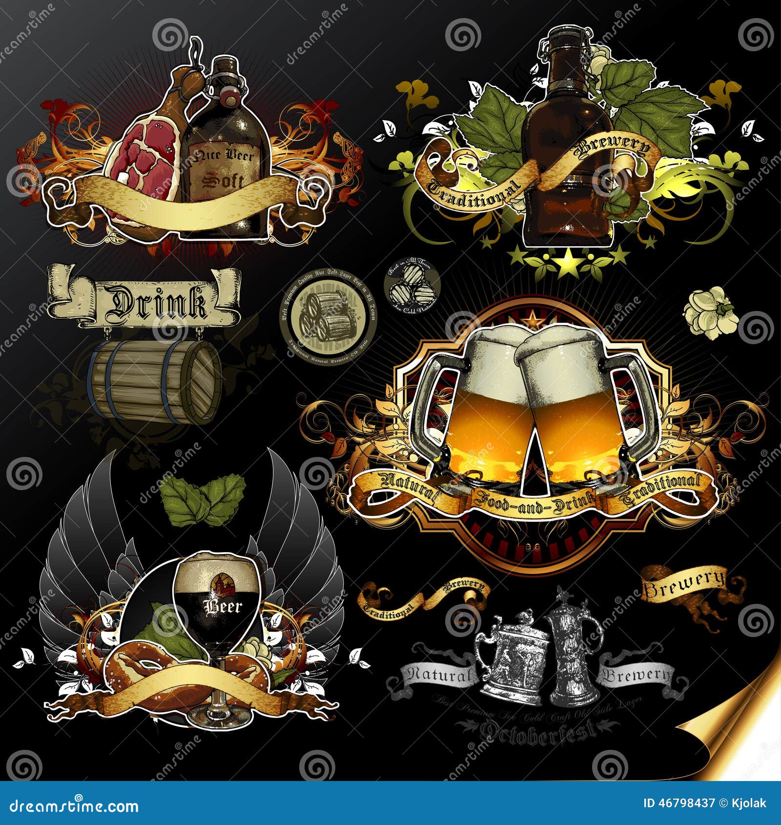 Beer Icons,symbols And Elements Vector Illustration | CartoonDealer.com ...