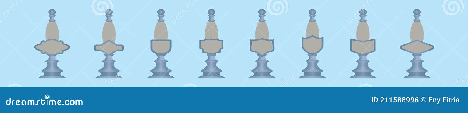 Set of Beer Pump Cartoon Icon Design Template with Various Models ...