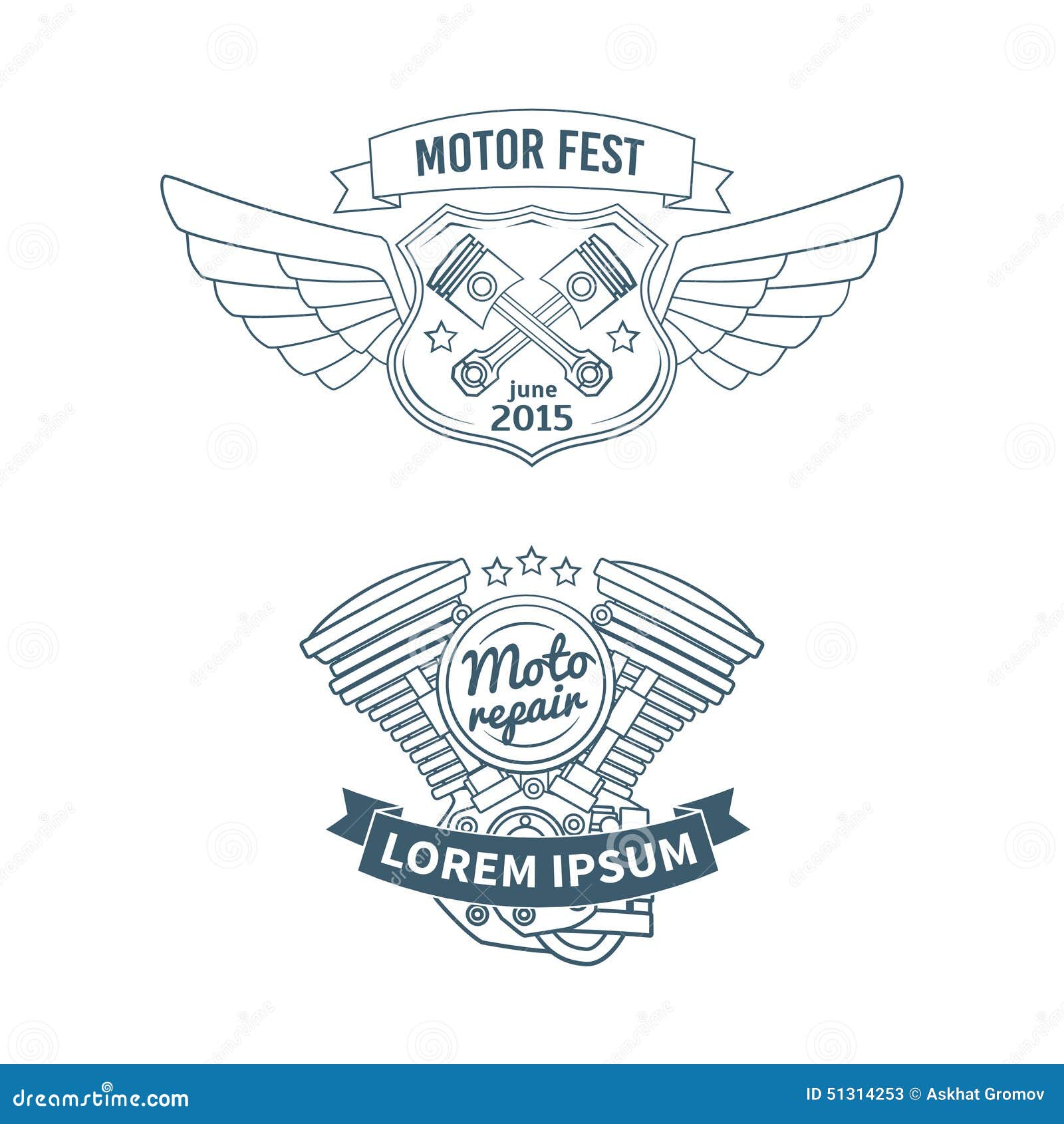 Set of biker vector badges stock vector. Illustration of flag - 51314253