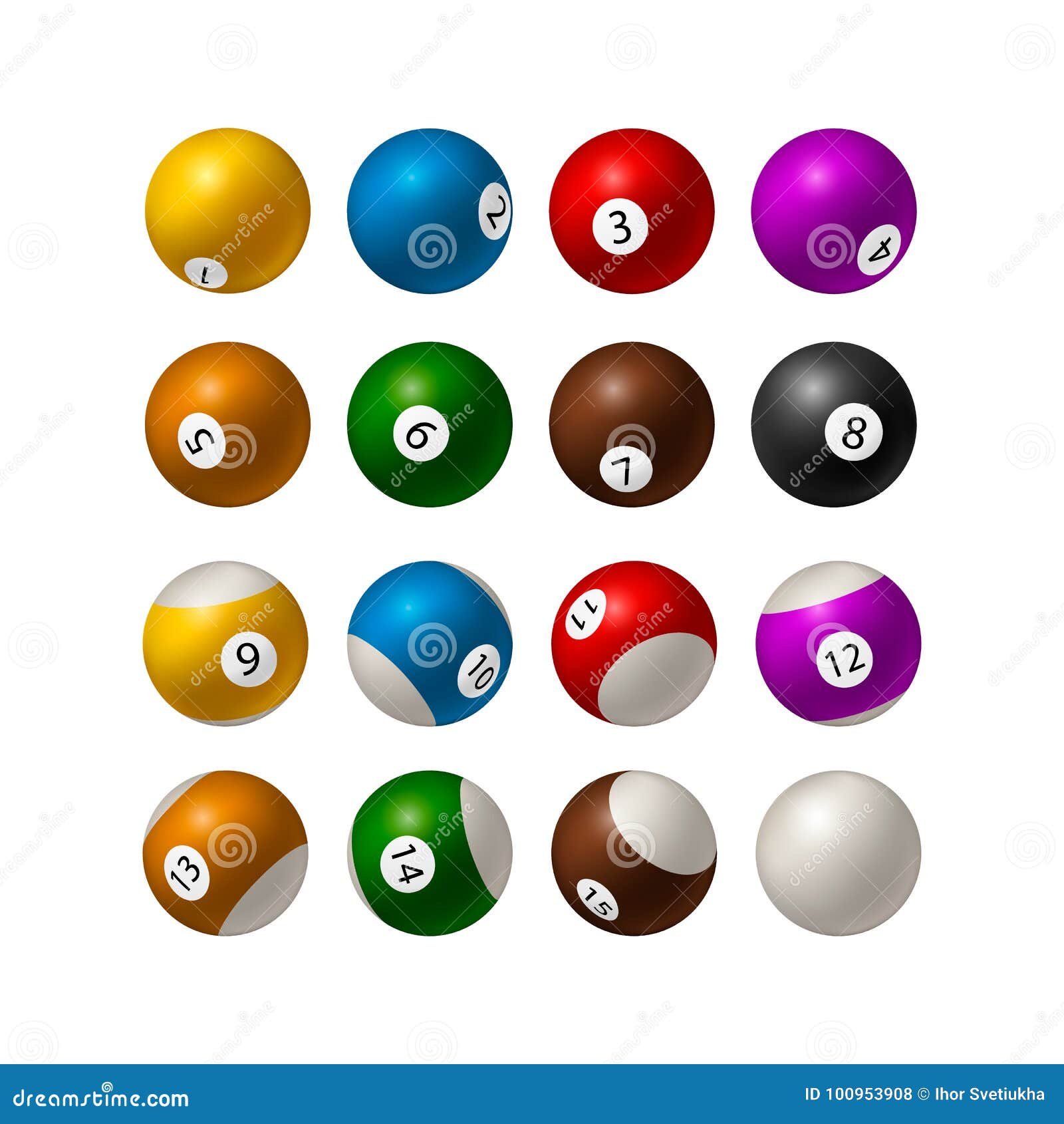 Billiard Balls Isolated White Stock Illustrations – 2,929 Billiard ...