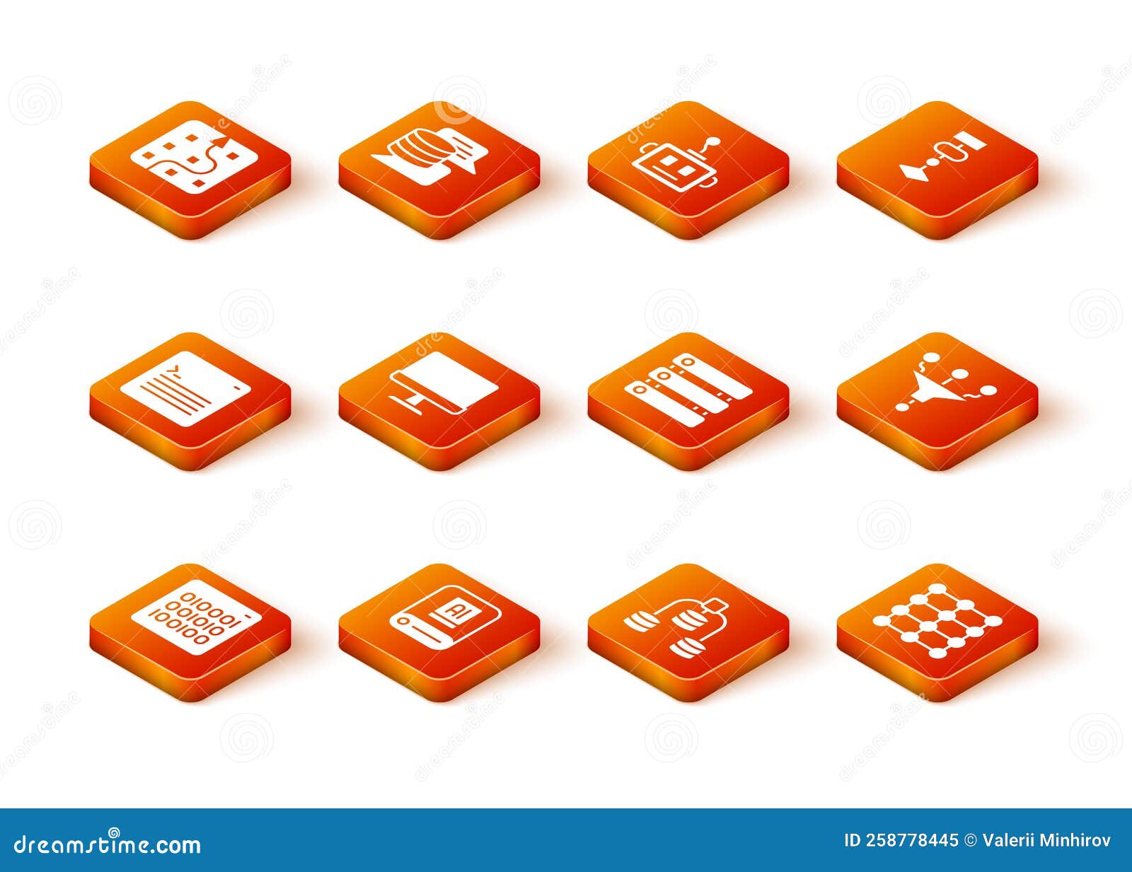 Set Binary Code Artificial Intelligence Ai Web Developer Programming Computer Monitor Server