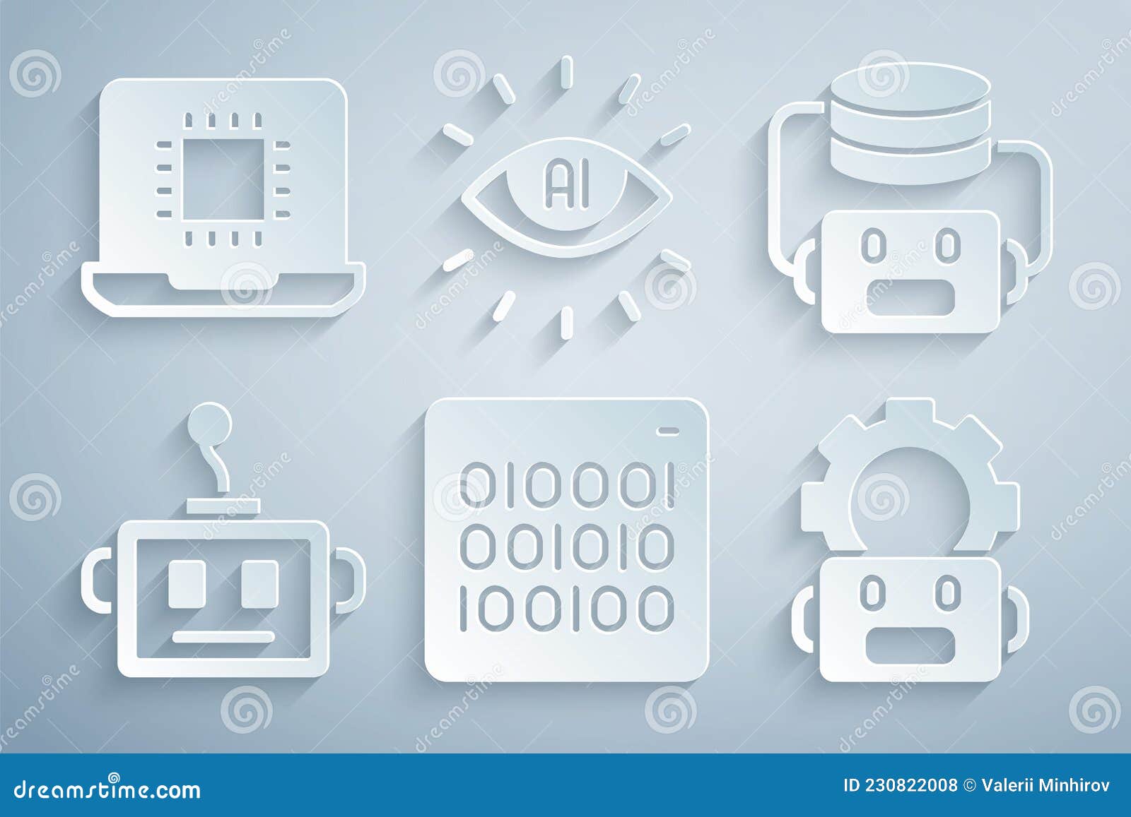 Set Binary Code, Artificial Intelligence Robot, Robot Setting, AI And ... Set Binary Code, Artificial Intelligence Robot, Robot Setting, AI And ...