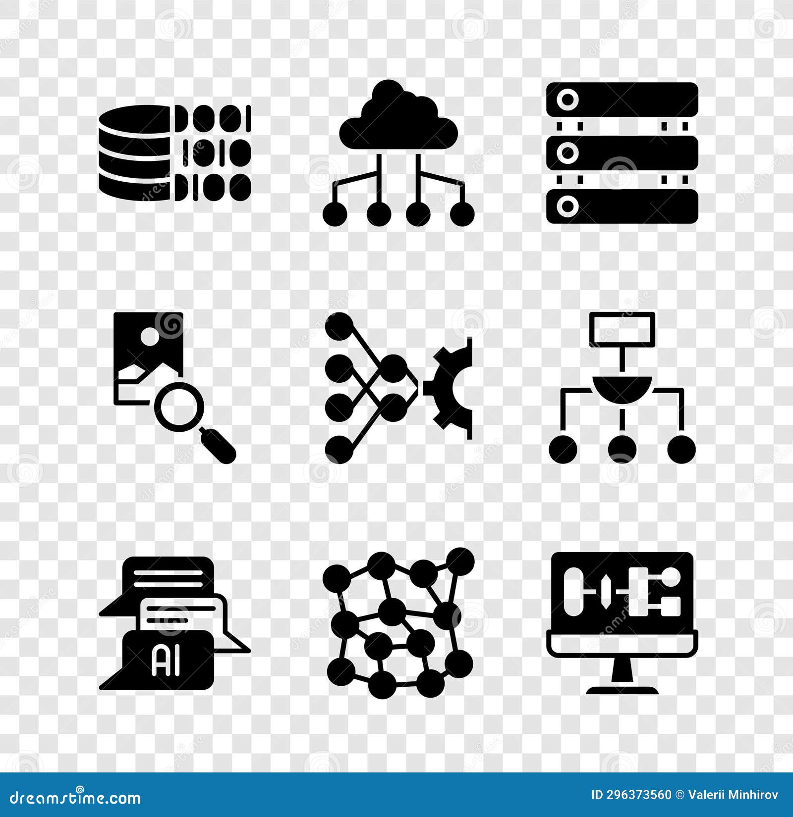 Set Binary Code, Network Cloud Connection, Server, Data, Chat Bot ... Set Binary Code, Network Cloud Connection, Server, Data, Chat Bot ...