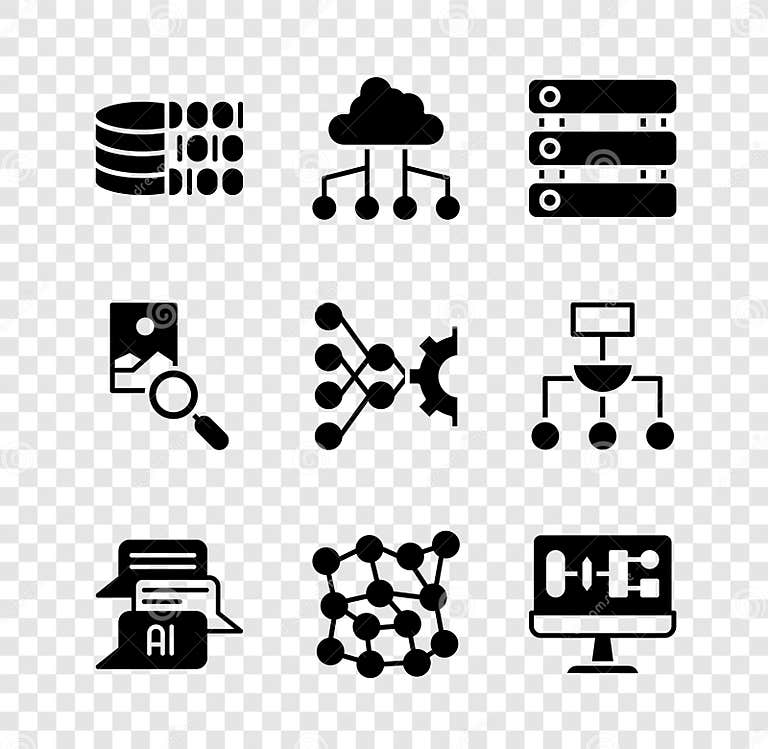 Set Binary Code Network Cloud Connection Server Data Chat Bot Neural Network Algorithm 4983