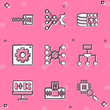 Set Binary Code, Neural Network, Computer Api Interface, Algorithm, and Artificial Intelligence ...