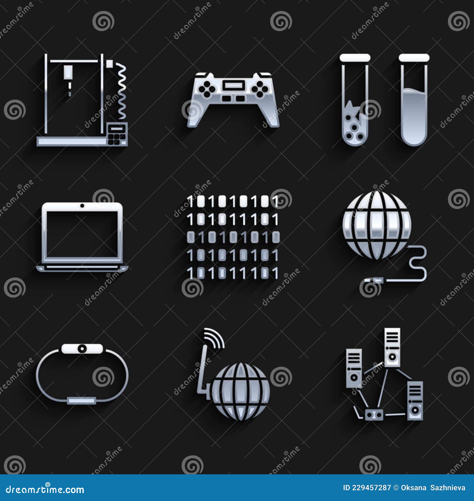 Set Binary Code, Social Network, Computer, Smartwatch, Laptop, Test ... Set Binary Code, Social Network, Computer, Smartwatch, Laptop, Test ...