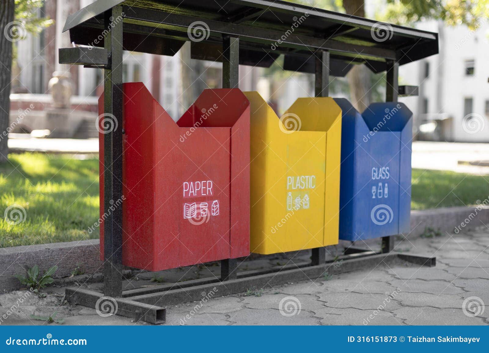 Set of Bins for the Selective Collection of Waste (glass, Paper ...