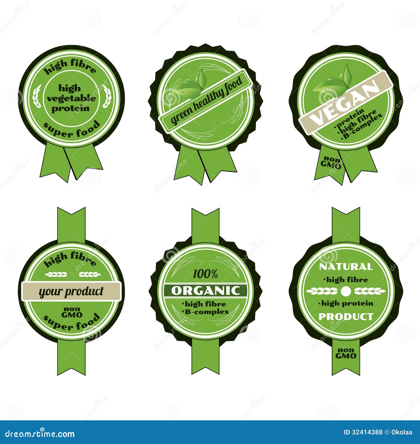 Set of bio badges stock vector. Illustration of badge - 32414388