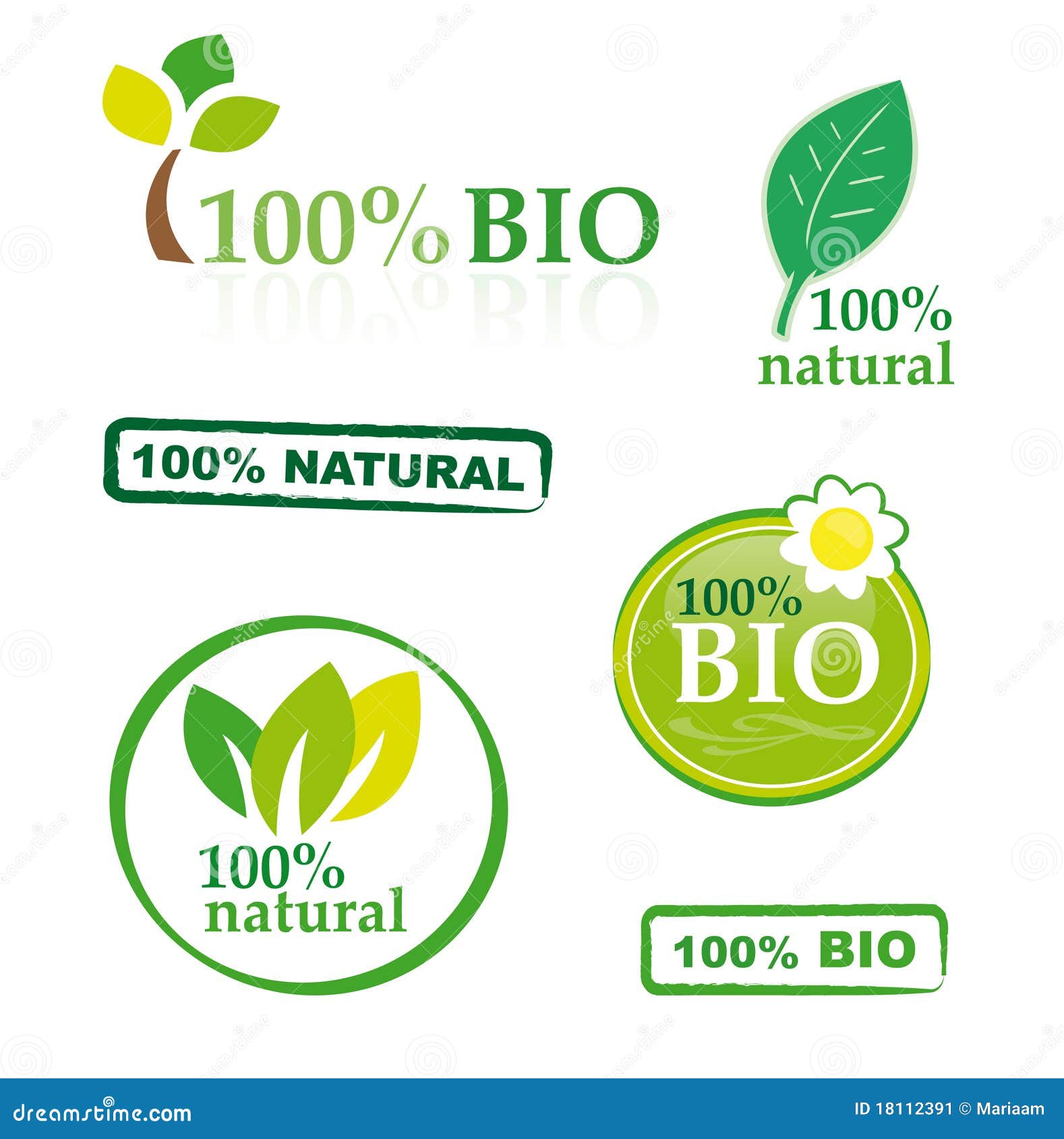 Set of bio elements stock illustration. Illustration of label - 18112391